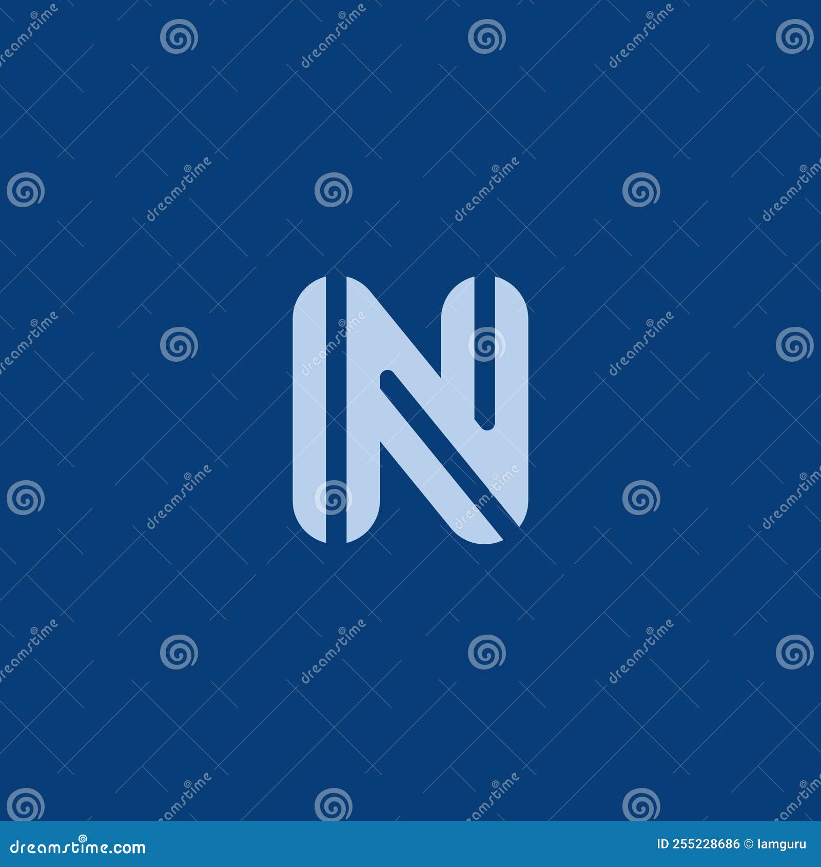 Letter N Logo Vector Template. Abstract Flat Icon Symbol Logotype in ...