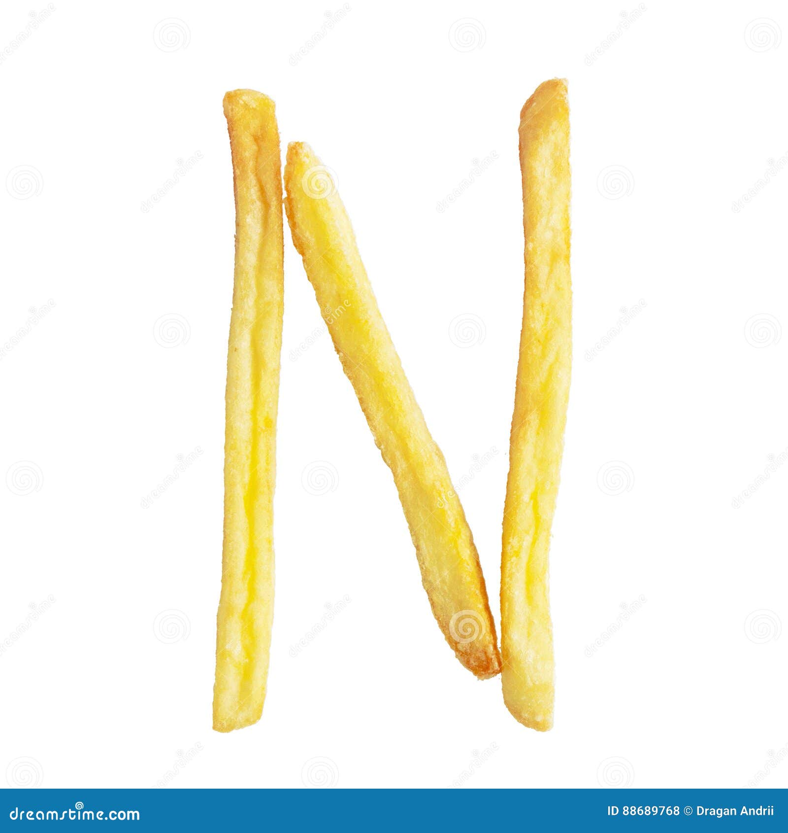 Letter N Made of French Fries Stock Photo - Image of french, character ...