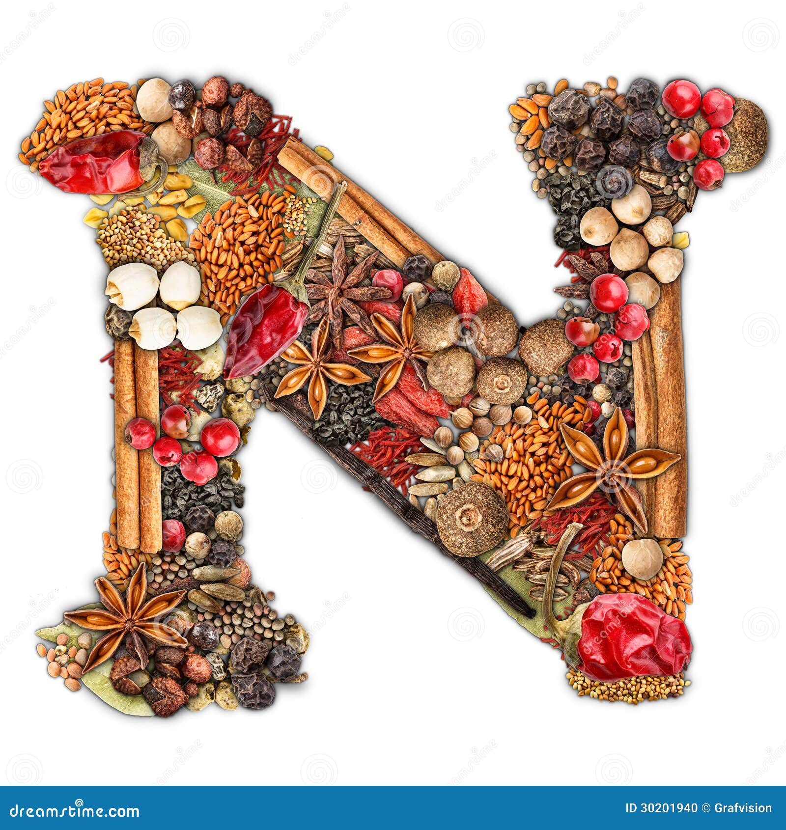 Spices letter stock photo. Image of alphabetical, spice - 30201940