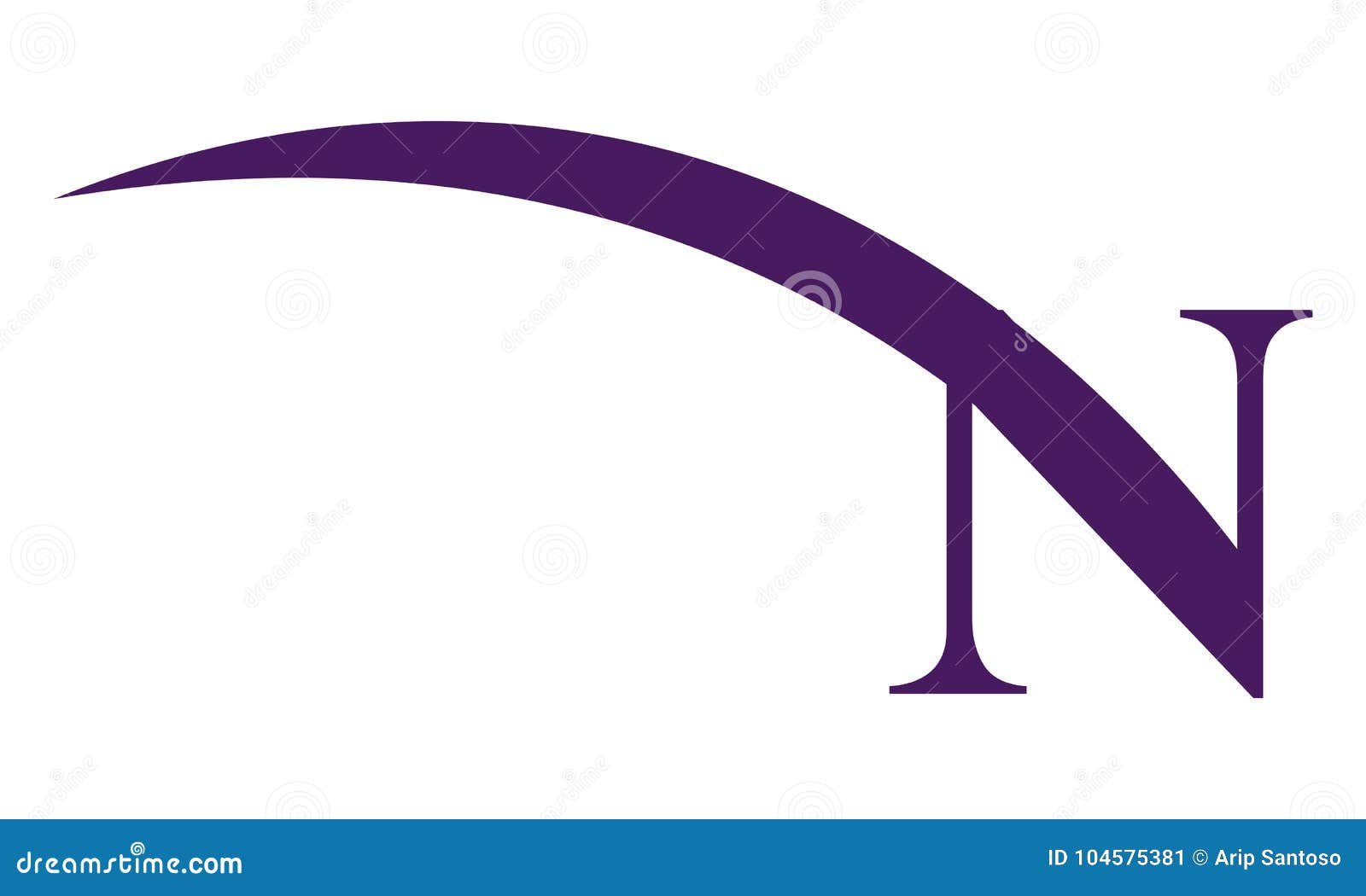 Letter N Modern Logo stock vector. Illustration of management - 104575381