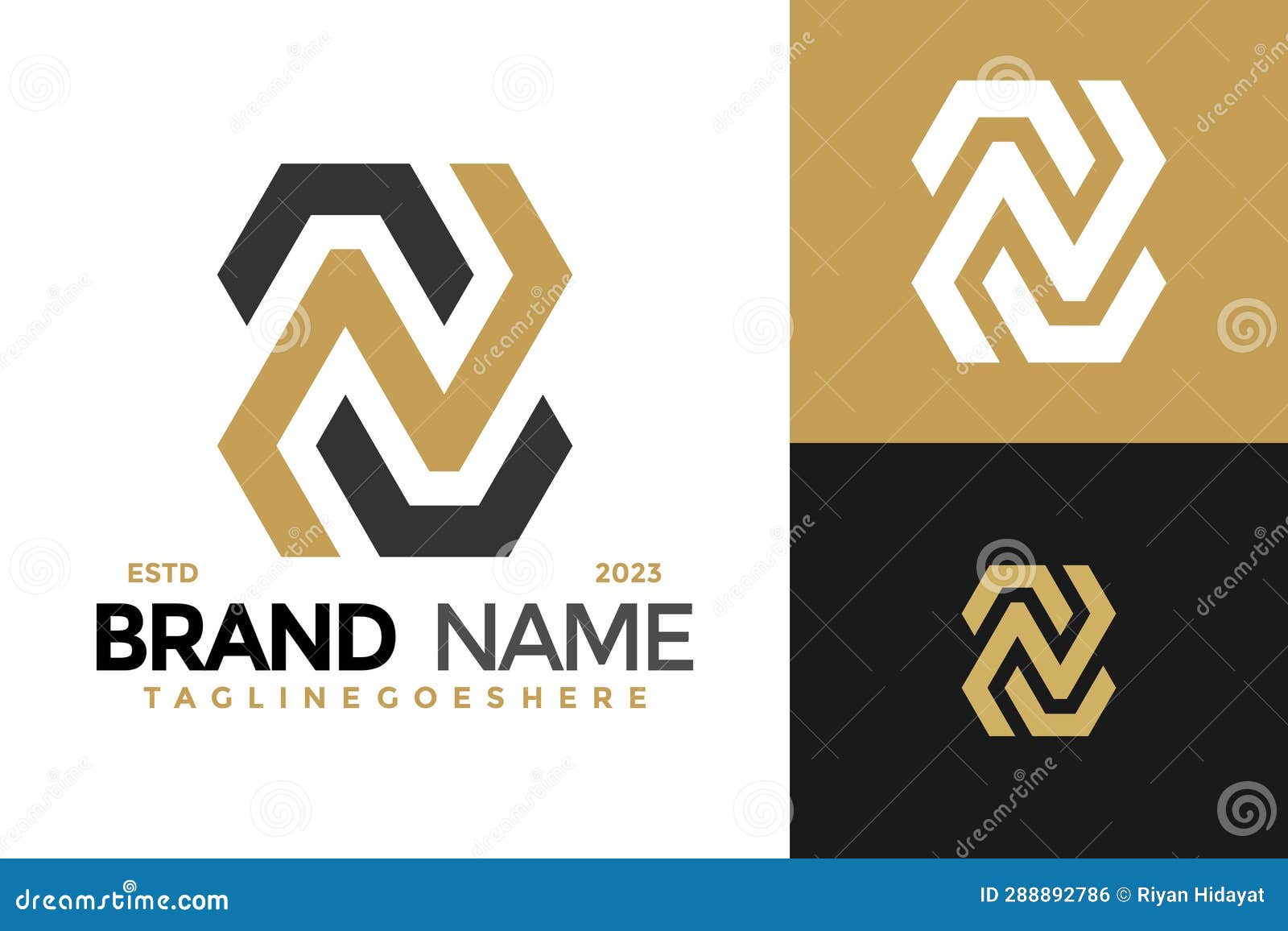 Letter N Monogram Logo Design Vector Symbol Icon Illustration Stock ...