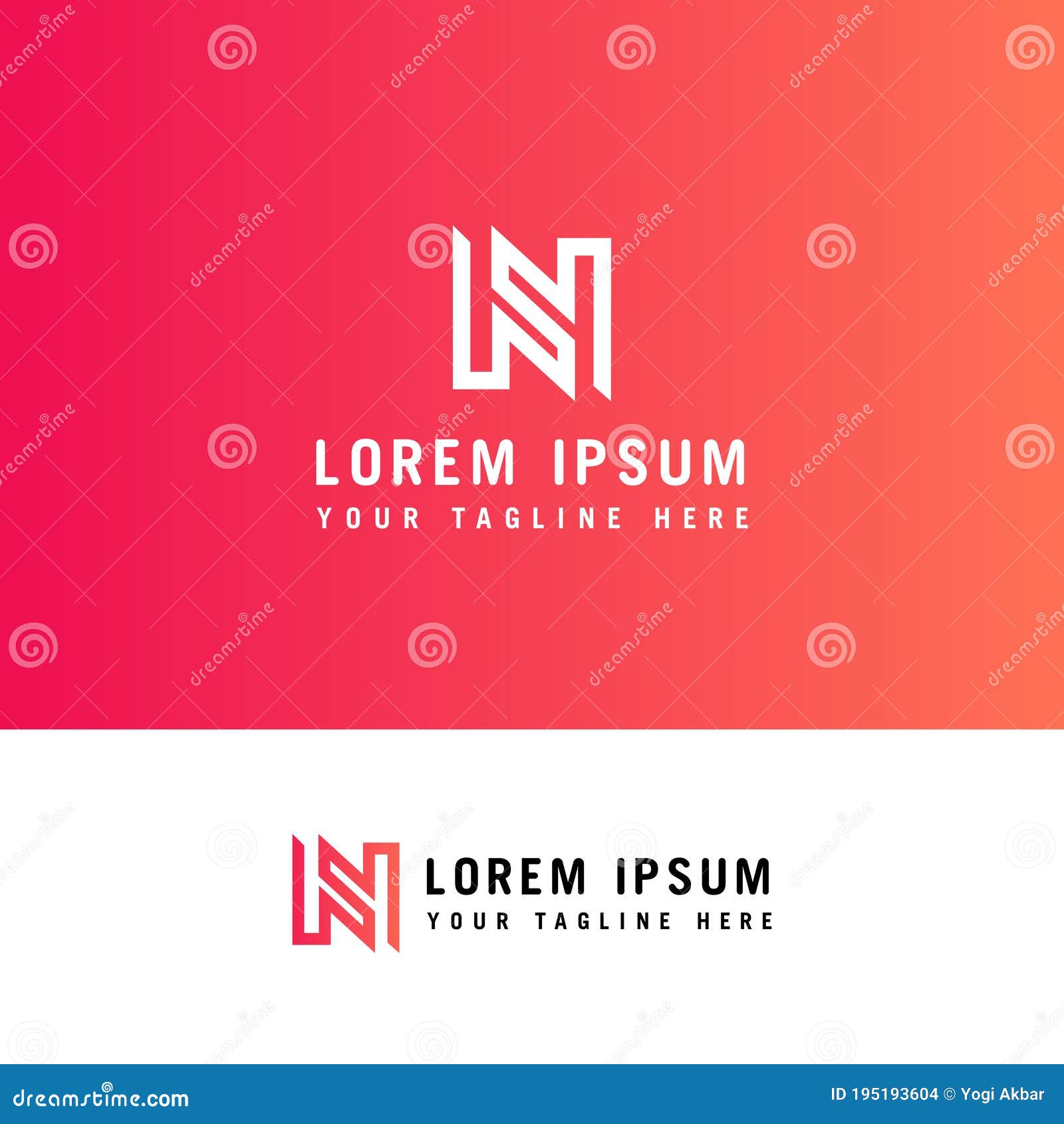 Letter N Monogram Modern Thin Line Graphic Design Element Concept ...