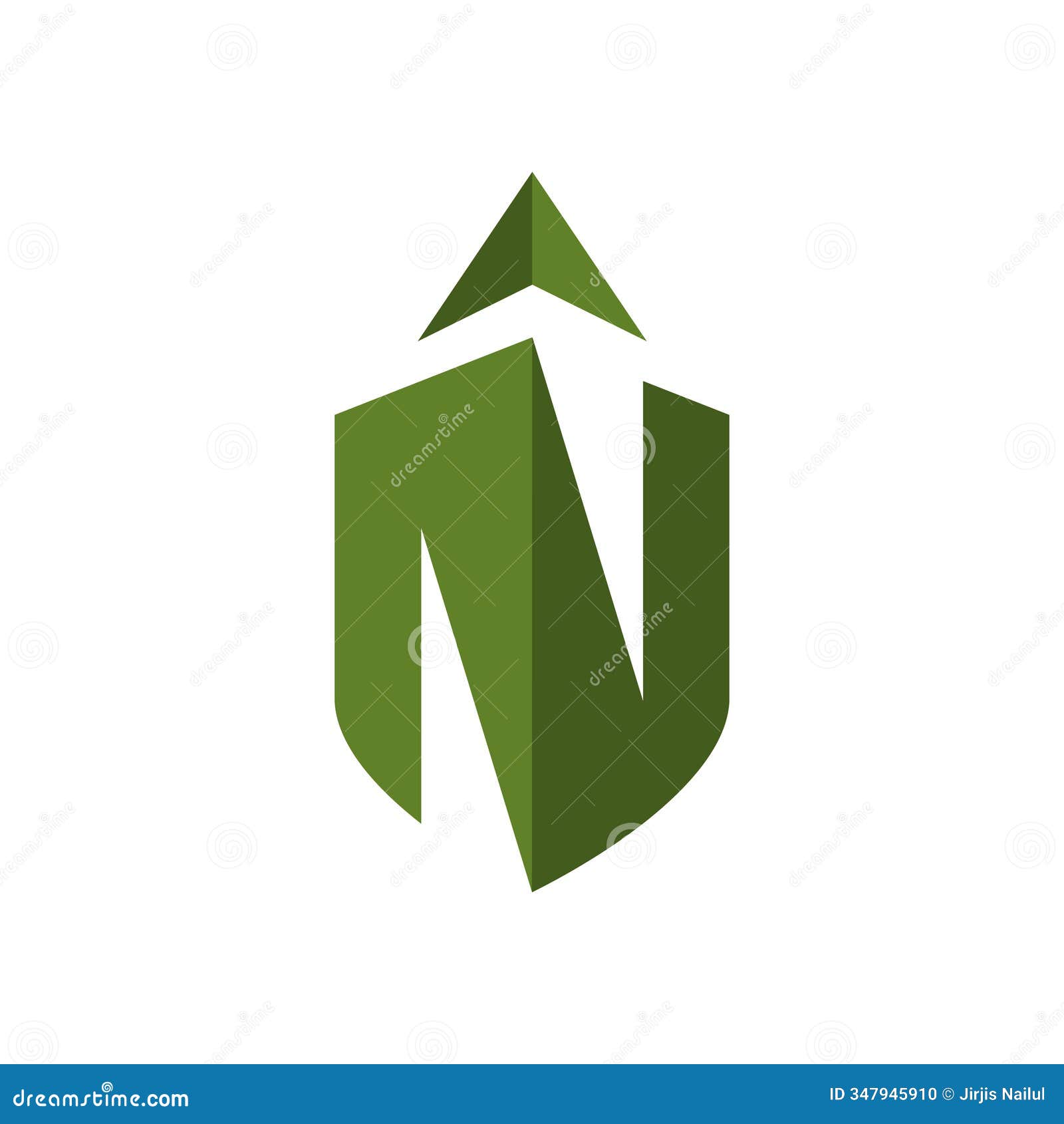 Letter N Monogram North Arrow Vector Illustration | CartoonDealer.com ...