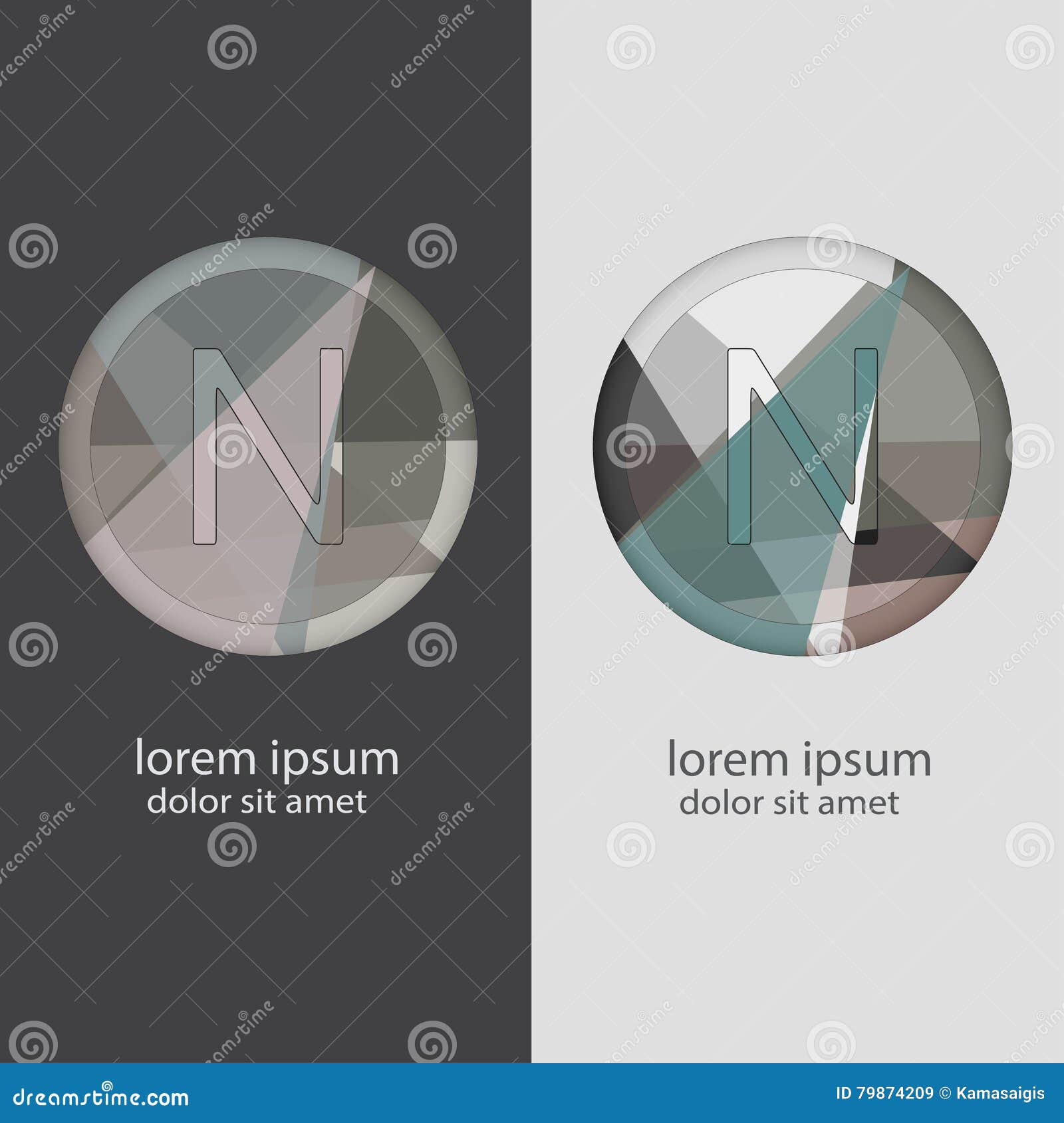 Letter N with Multiple Color Combinations Stock Vector - Illustration ...