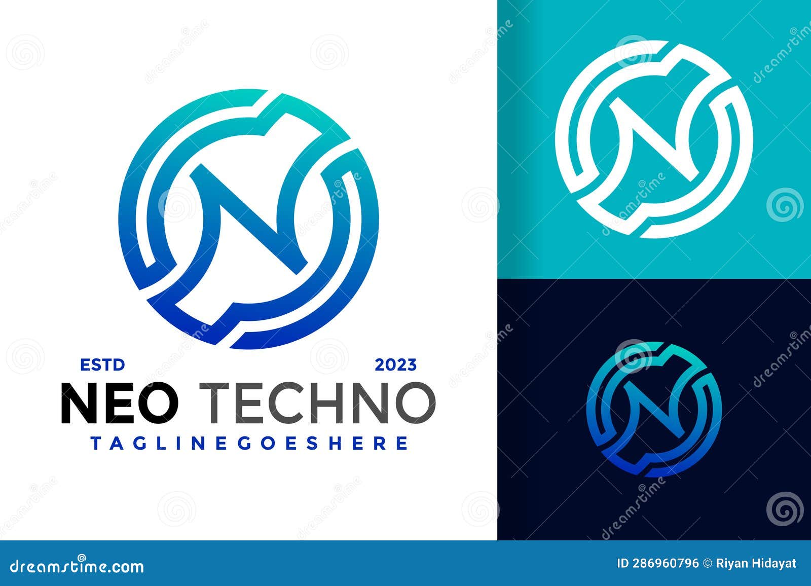 Letter N Neo Technology Logo Design Vector Symbol Icon Illustration ...