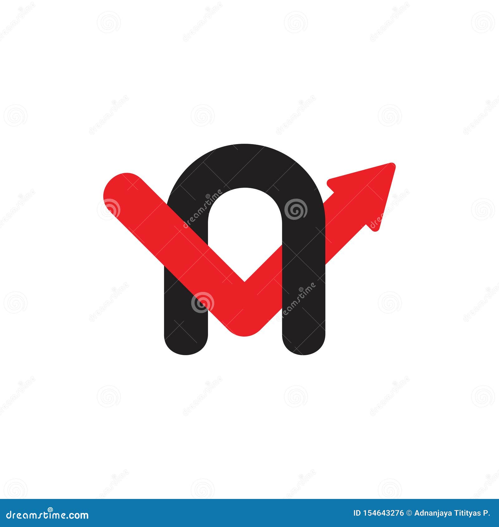 Letter N Overlapping Arrow Logo Vector Stock Vector - Illustration of ...