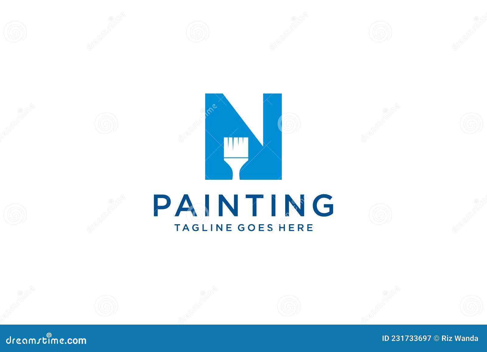 Letter N for Paint Logo, Paint Services Logo, Paint Logo Vector Stock ...