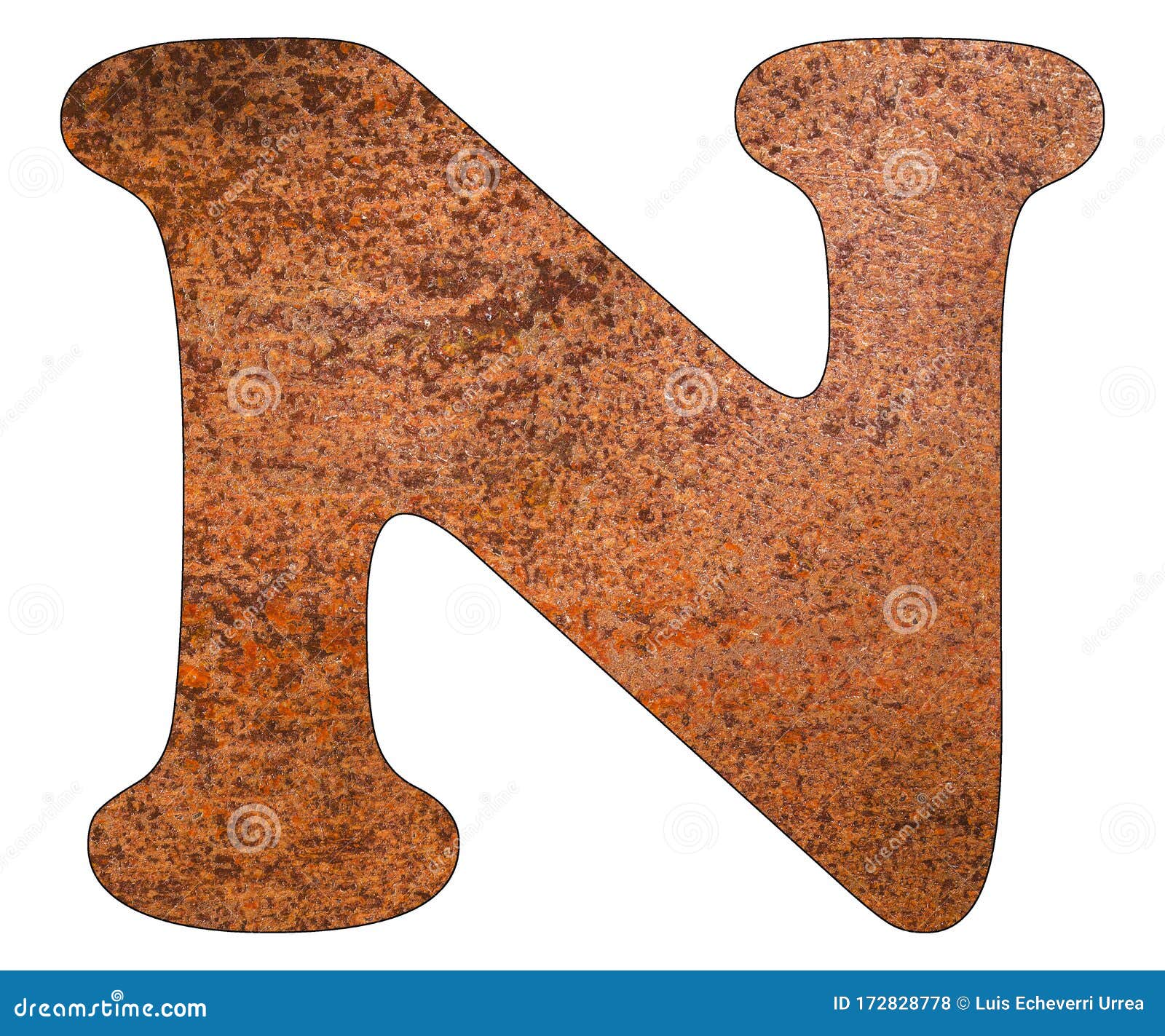 Letter N with Rusty Metal Background Stock Photo - Image of rusty ...