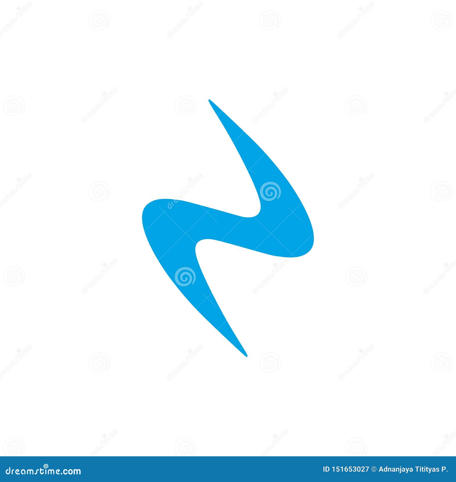 Letter N Simple Curves Design Logo Vector Stock Vector - Illustration ...