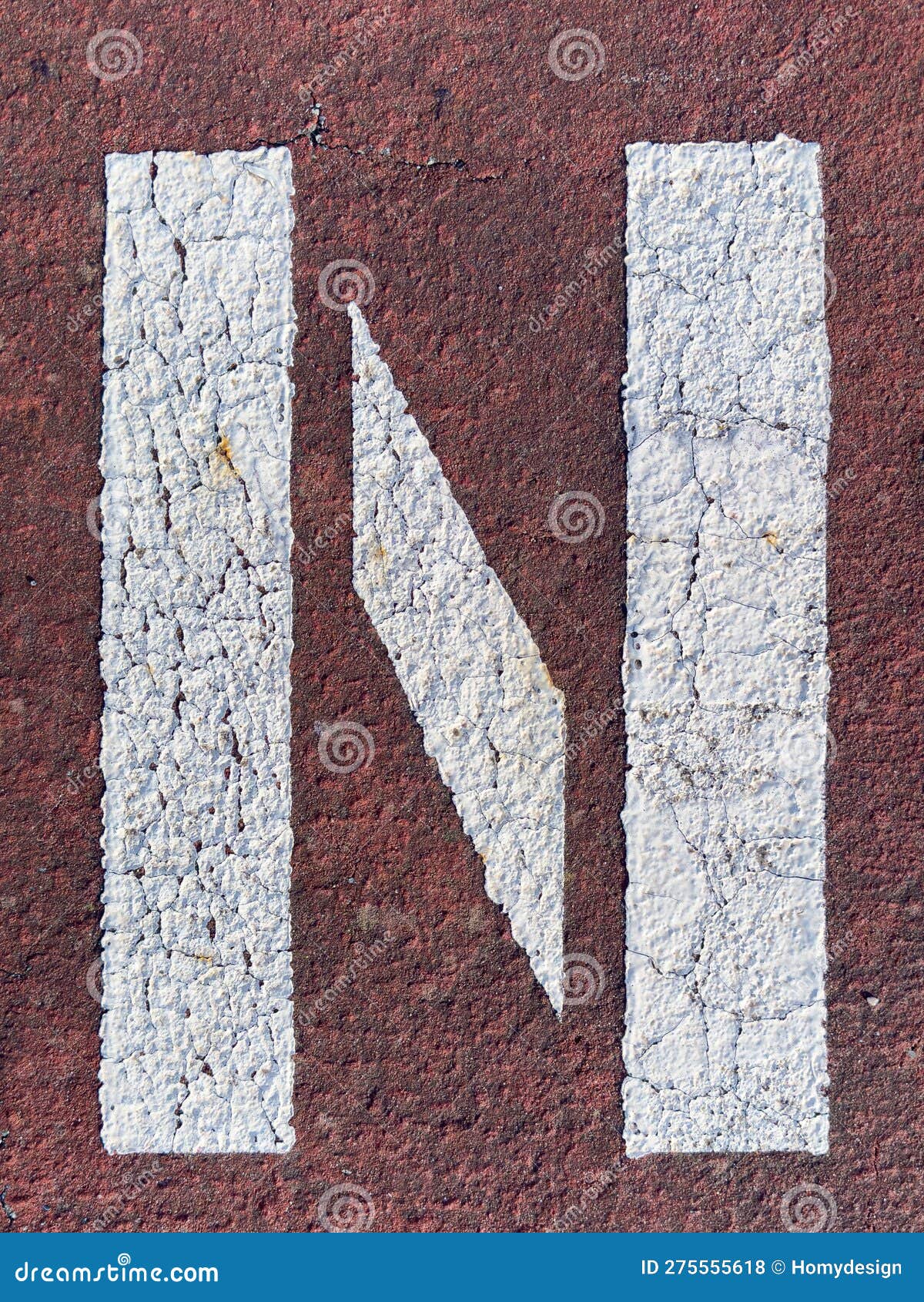 Letter N stock photo. Image of public, pavement, rough - 275555618
