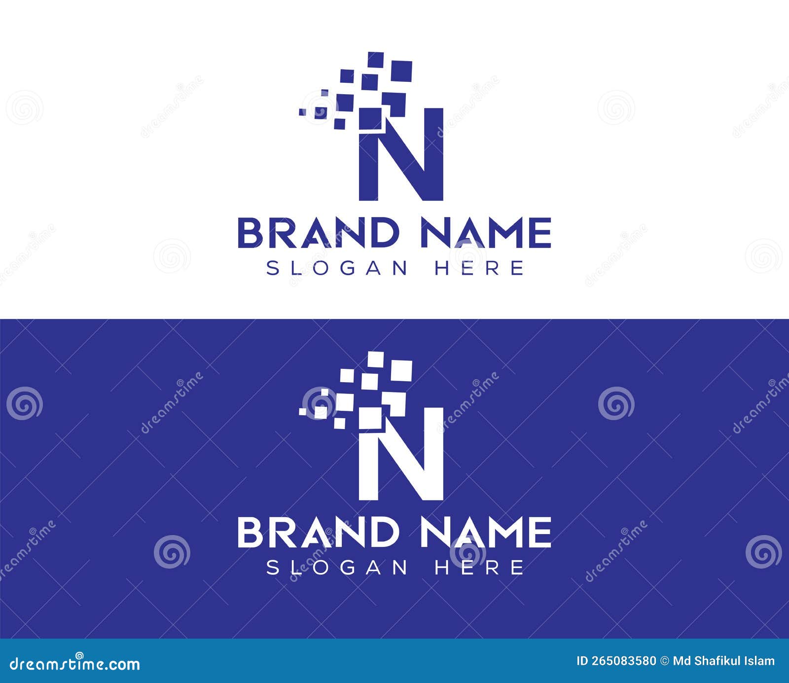 Letter N Tech Logo Design Vector Templates On White Backgrounds Royalty ...