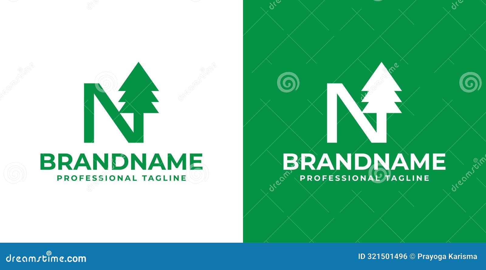 Letter N Tree Logo, Perfect for Environmental Organizations and Eco ...