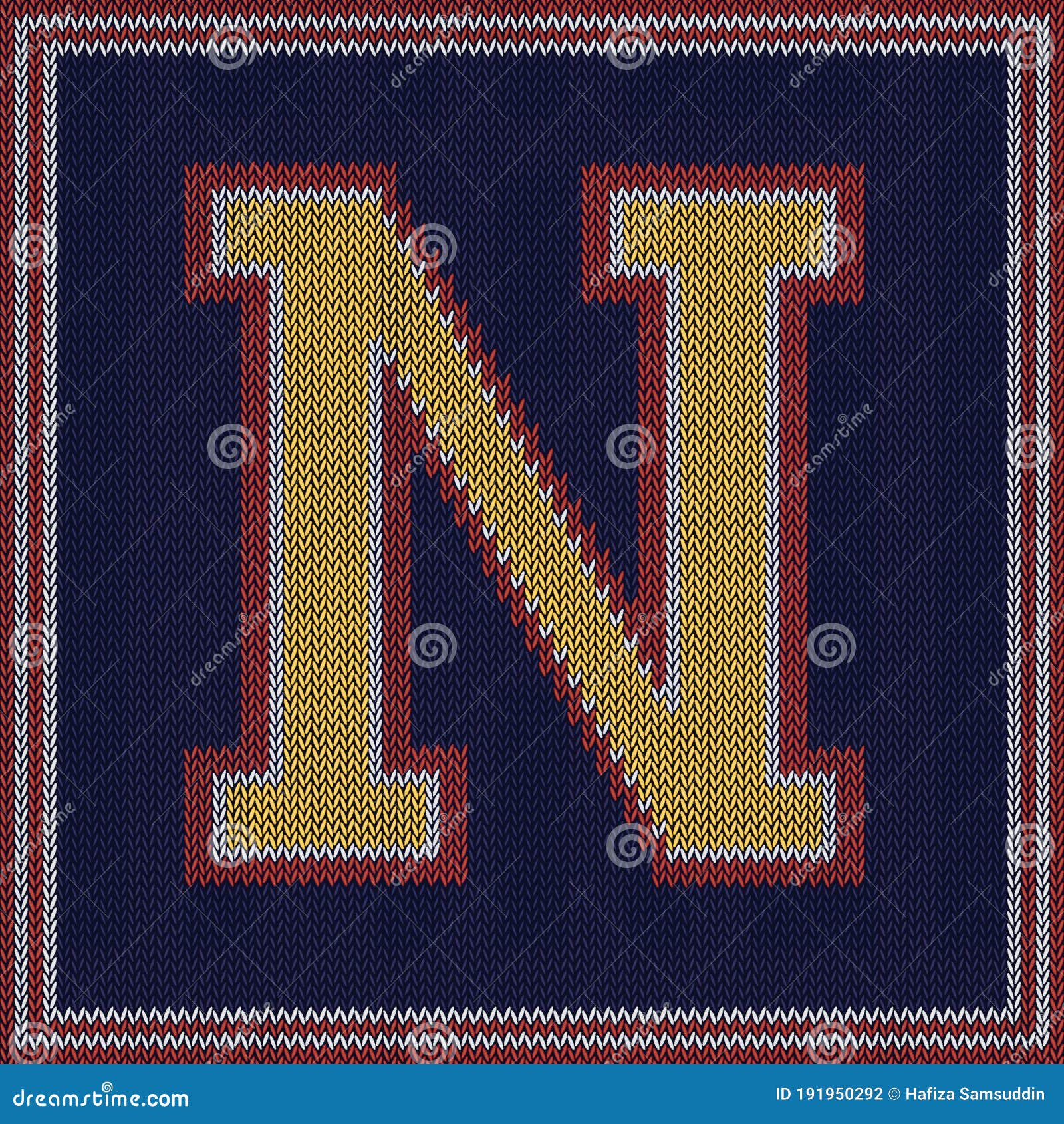 Letter N. Vector Illustration Decorative Design Stock Vector ...