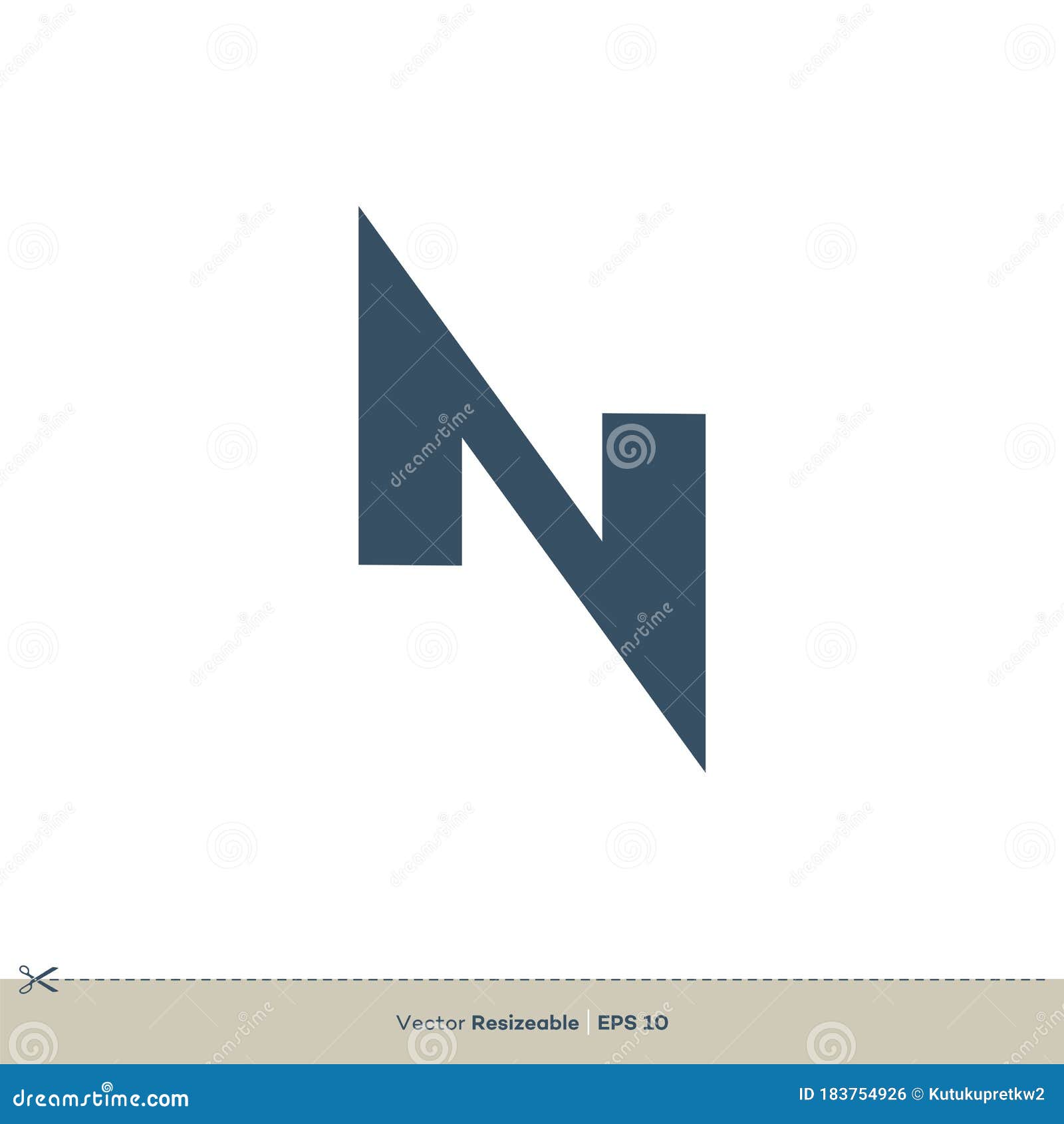 Letter N Vectorlogo Model Voorbeeld Ontwerp. Vectorstappen 10 Vector ...