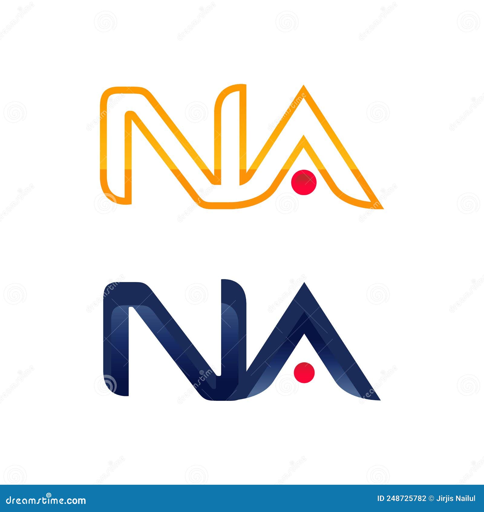 Letter an NA Logo Design Modern Logo and Premium Logo Stock ...