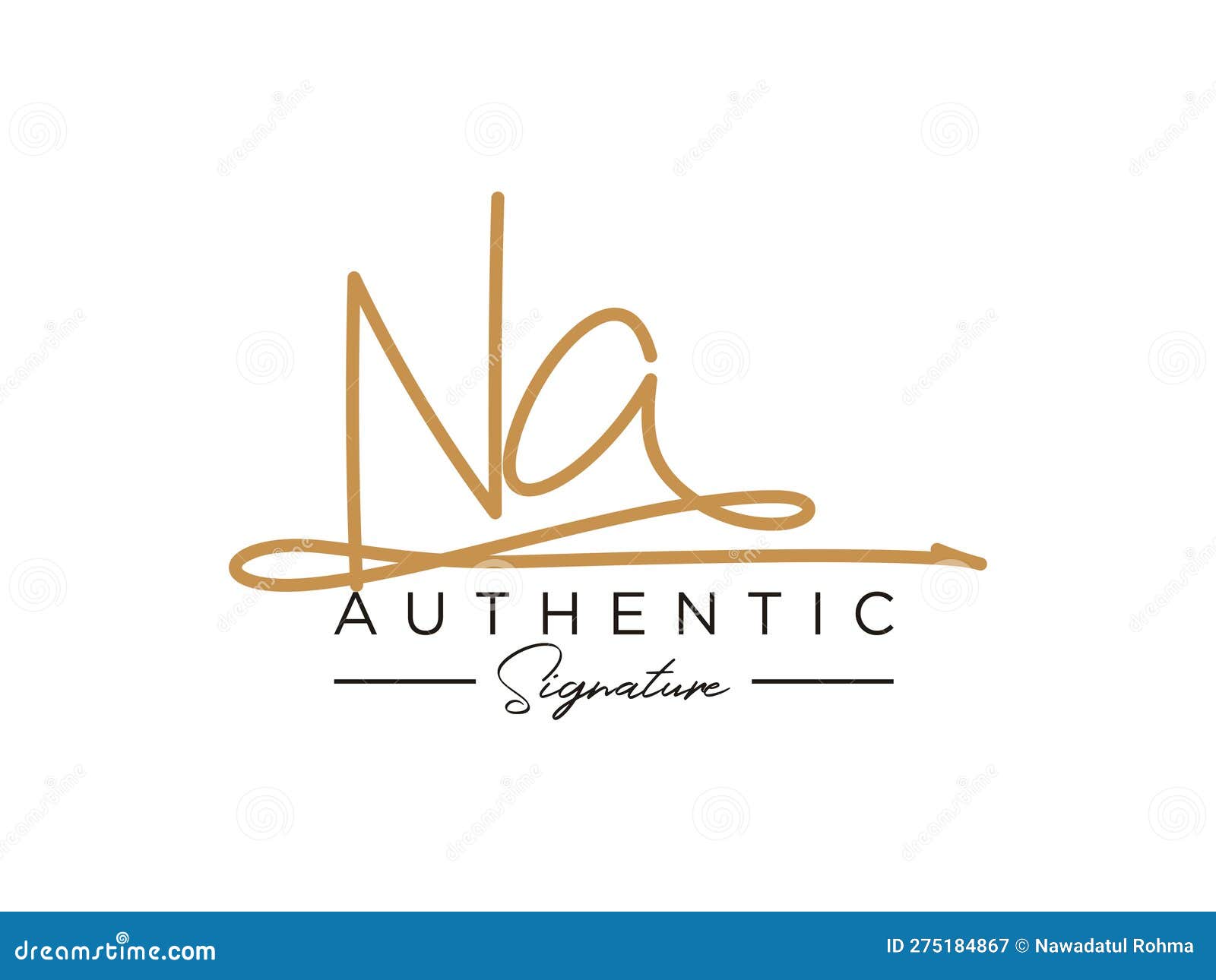 Letter NA Signature Logo Template Vector Stock Vector - Illustration of ...