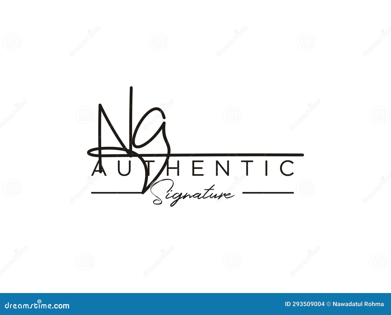 Letter NA Signature Logo Template Vector Stock Illustration ...