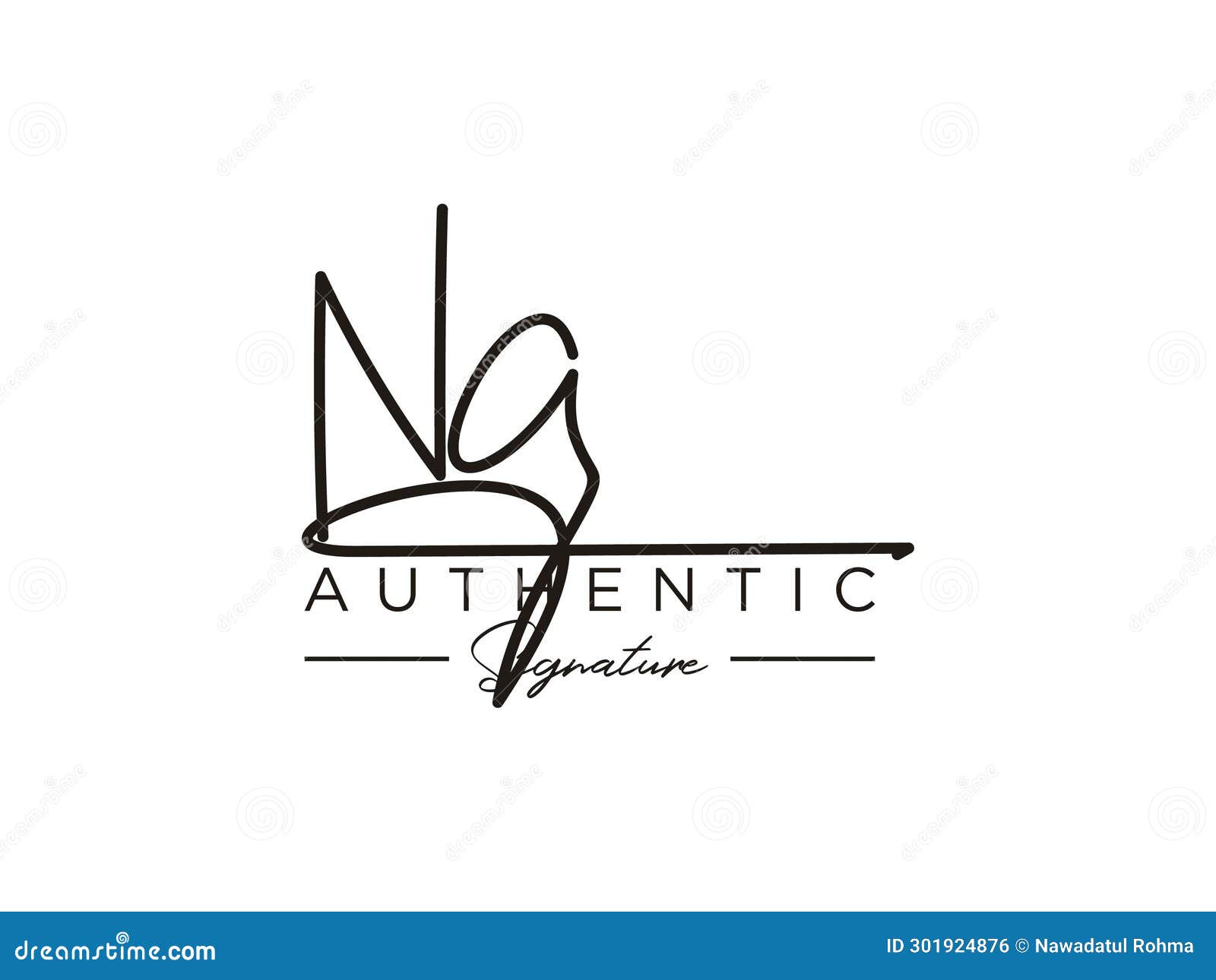 Letter NA Signature Logo Template Vector Stock Vector - Illustration of ...
