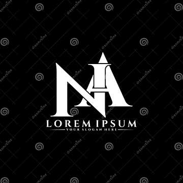 Letter NA Simple Monogram Logo Icon Design. Stock Vector - Illustration ...