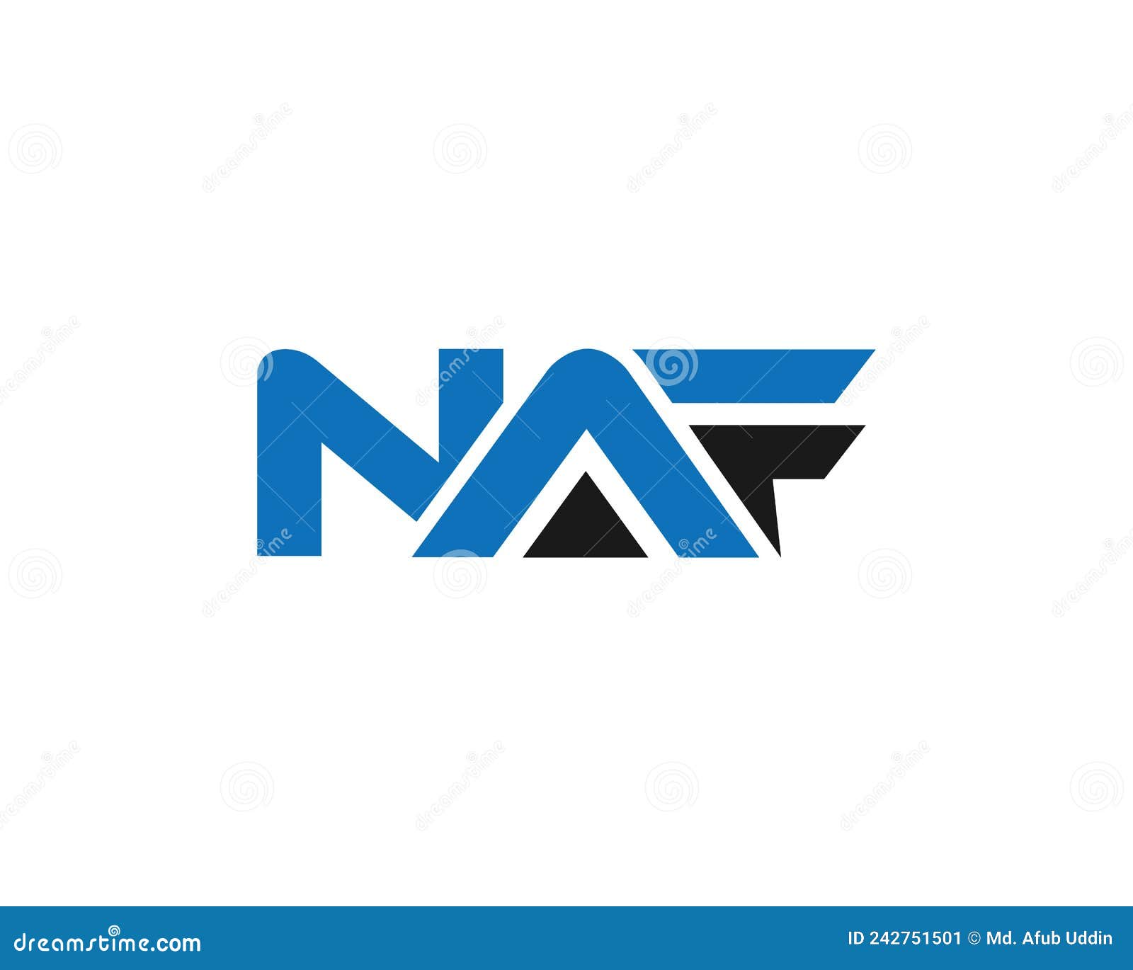 Letter NAF Logo Icon Unique Design Stock Vector - Illustration of ...