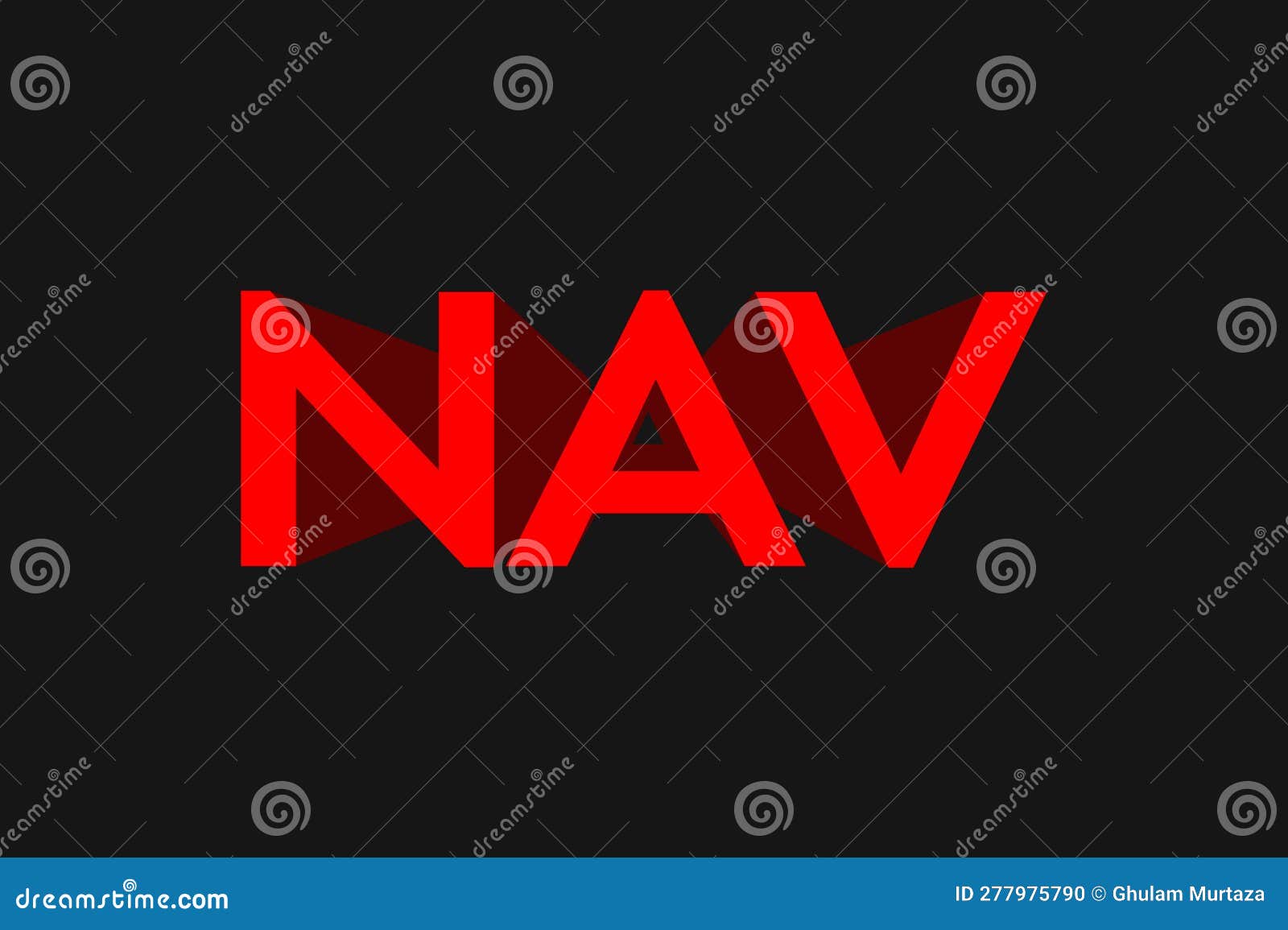 The Letter NAV Initial 3D Logo Template Stock Vector - Illustration of ...