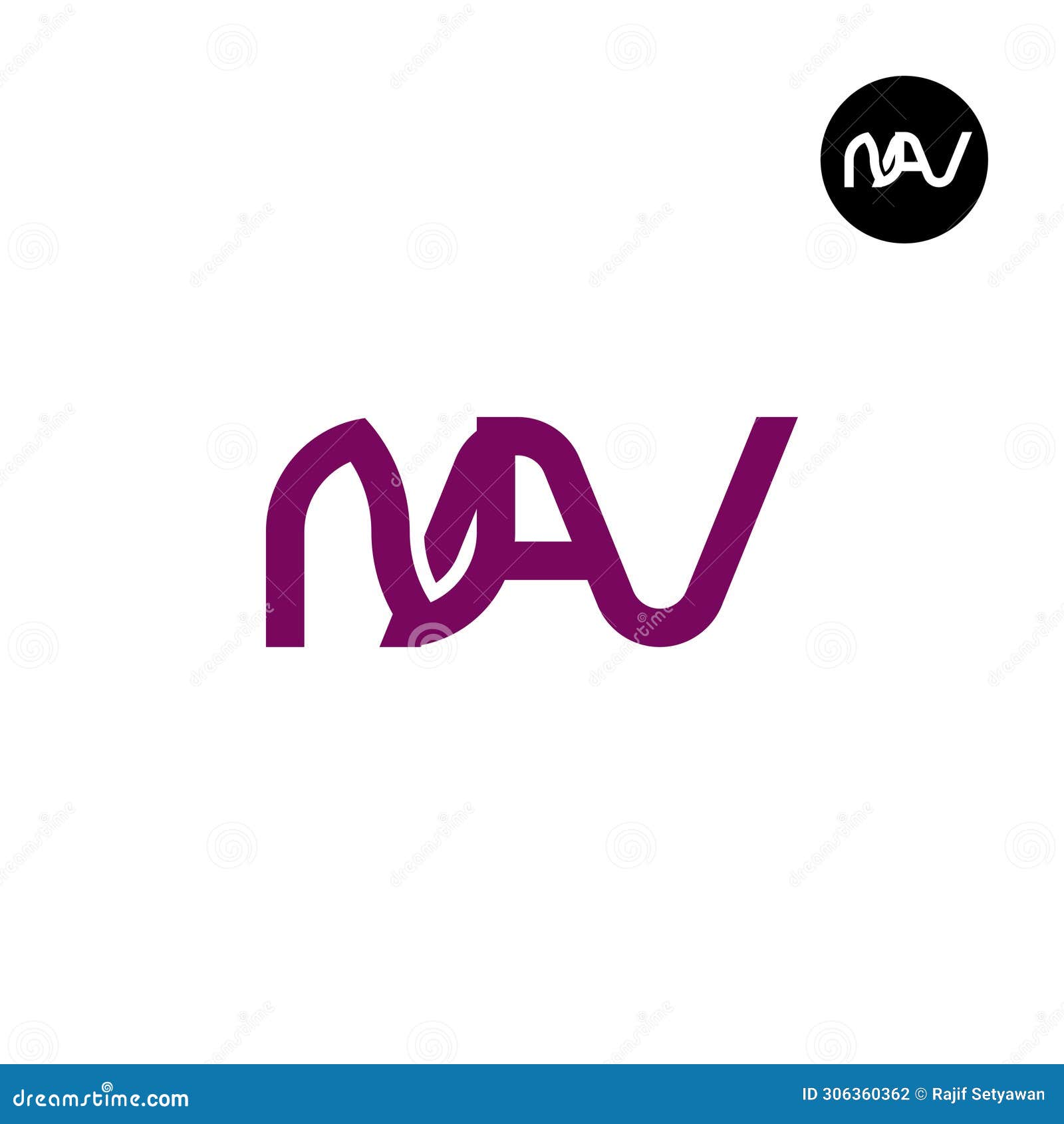 Letter NAV Monogram Logo Design Vector Illustration | CartoonDealer.com ...