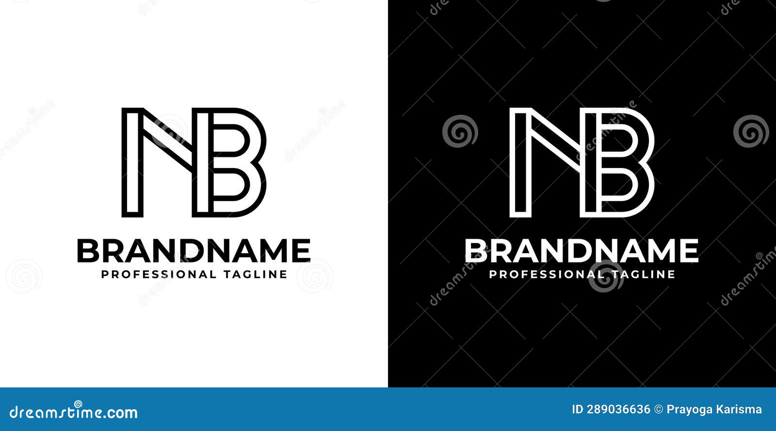 Letter NB Monogram Logo, Suitable for Any Business with NB or BN ...