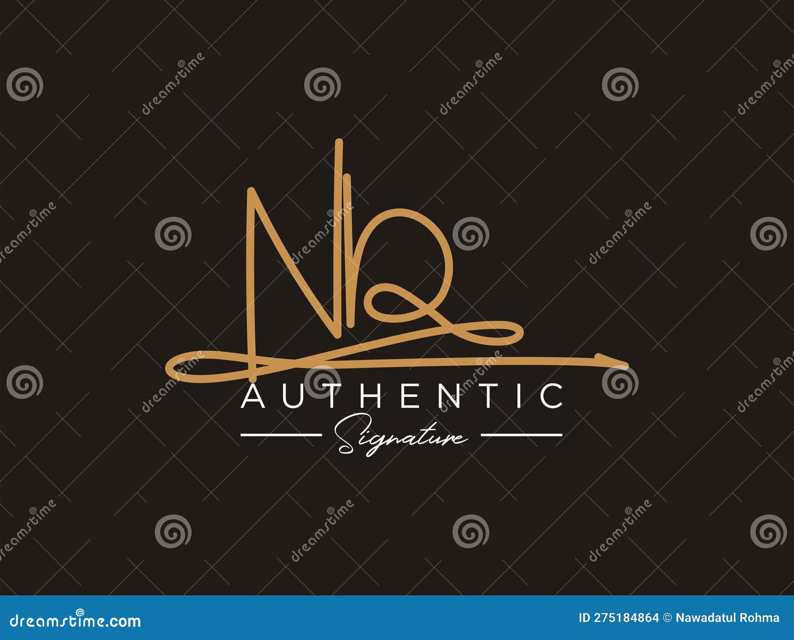 Letter NB Signature Logo Template Vector Stock Vector - Illustration of ...