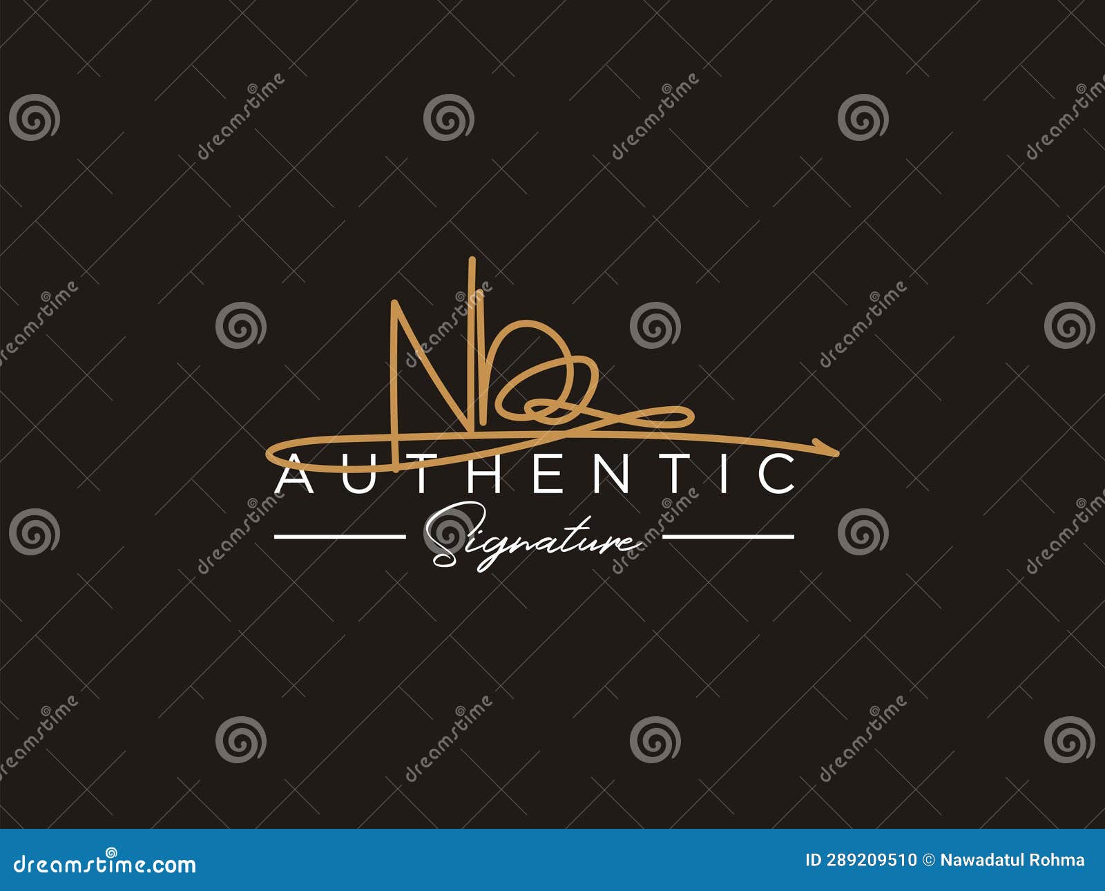 Letter NB Signature Logo Template Vector Stock Vector - Illustration of ...