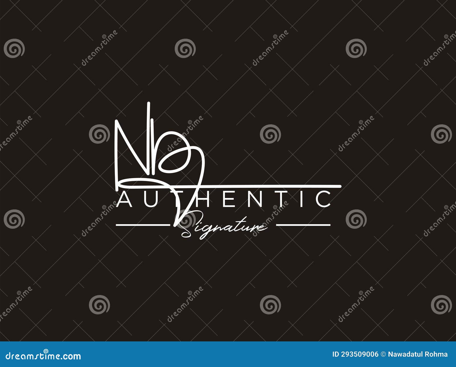 Letter NB Signature Logo Template Vector Stock Illustration ...