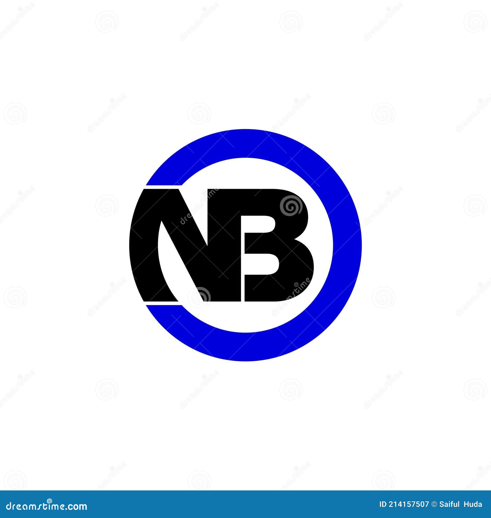 Letter NB Simple Monogram Logo Icon Design. Stock Vector - Illustration ...