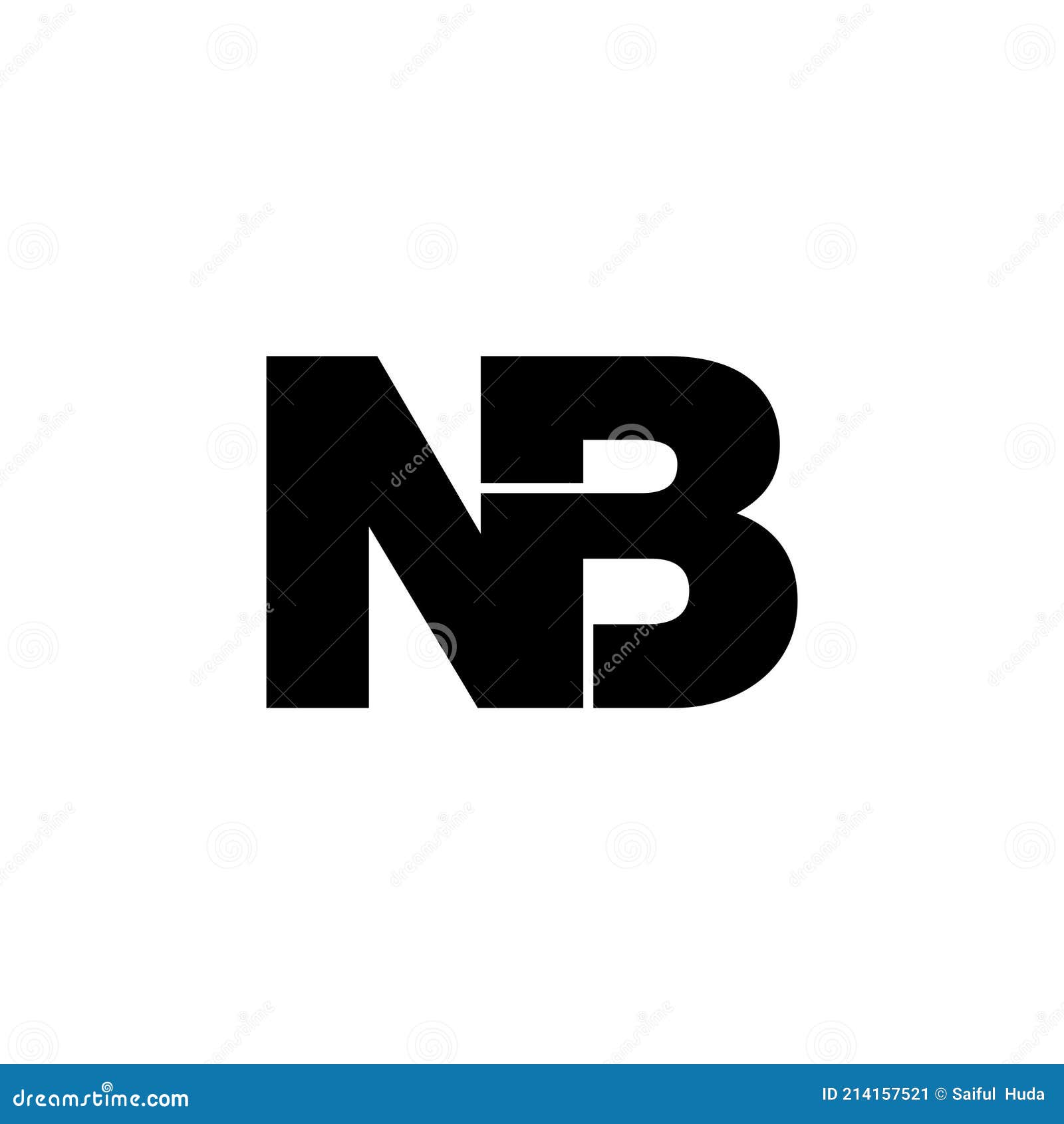 Letter NB Simple Monogram Logo Icon Design. Stock Vector - Illustration ...