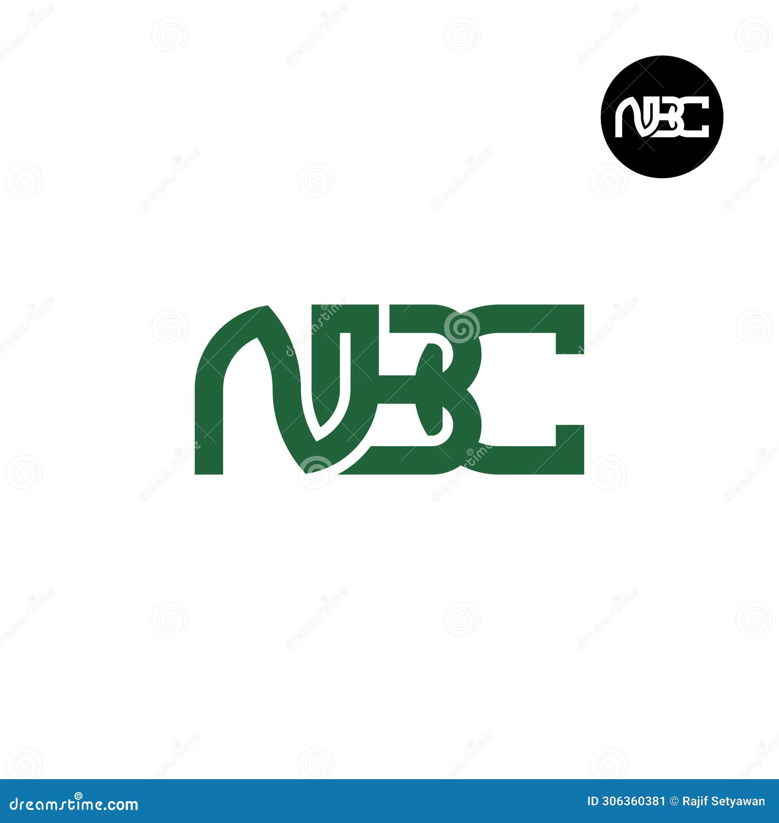 Letter NBC Monogram Logo Design Cartoon Vector | CartoonDealer.com ...