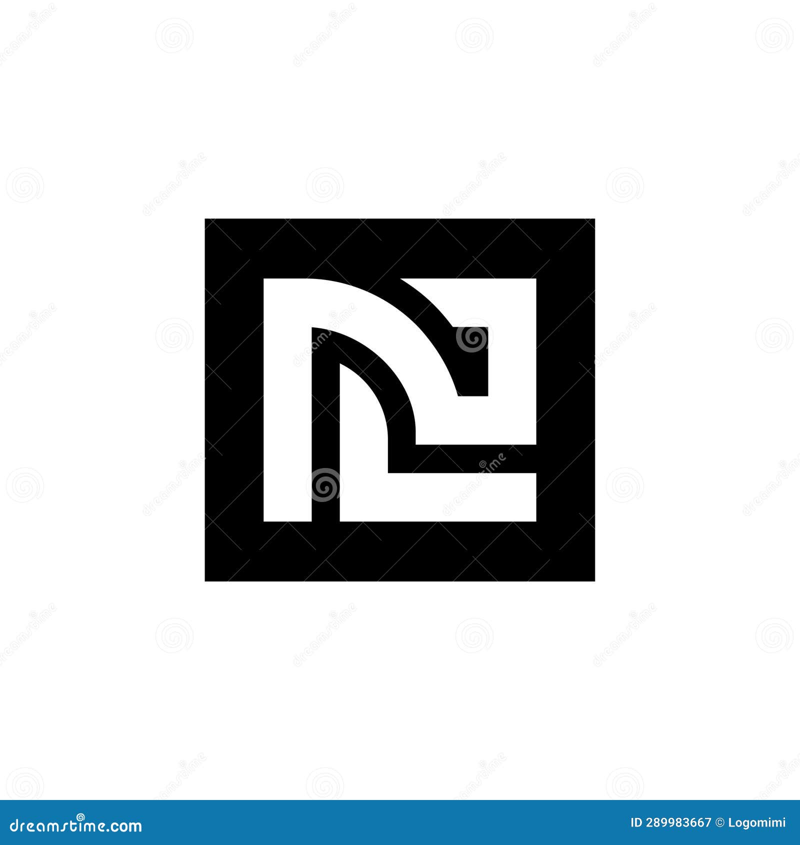 Letter NC Monogram Logo Icon Design Vector Stock Illustration ...