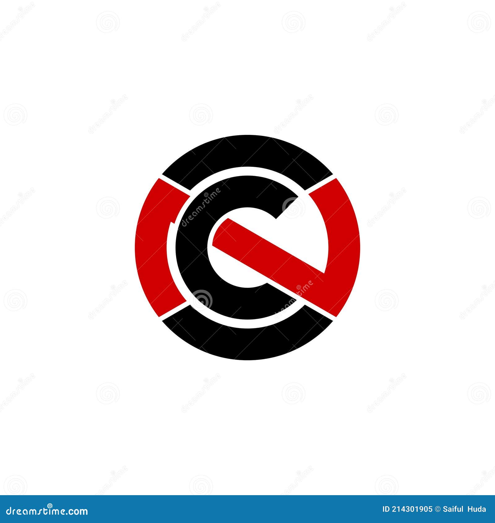 Letter NC Simple Monogram Logo Icon Design. Stock Illustration ...