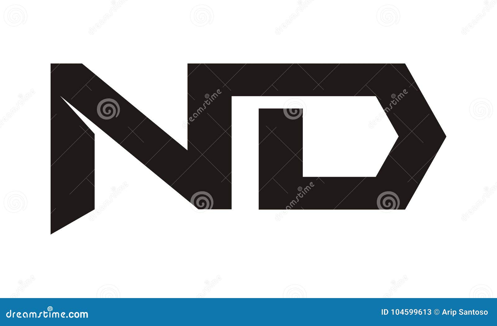 Letter ND Modern stock vector. Illustration of emblem - 104599613