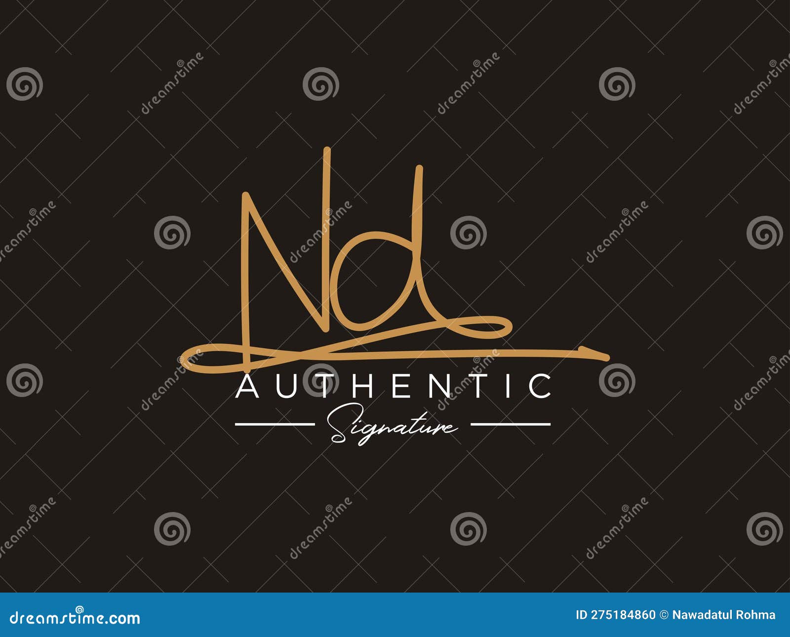 Letter ND Signature Logo Template Vector Stock Vector - Illustration of ...