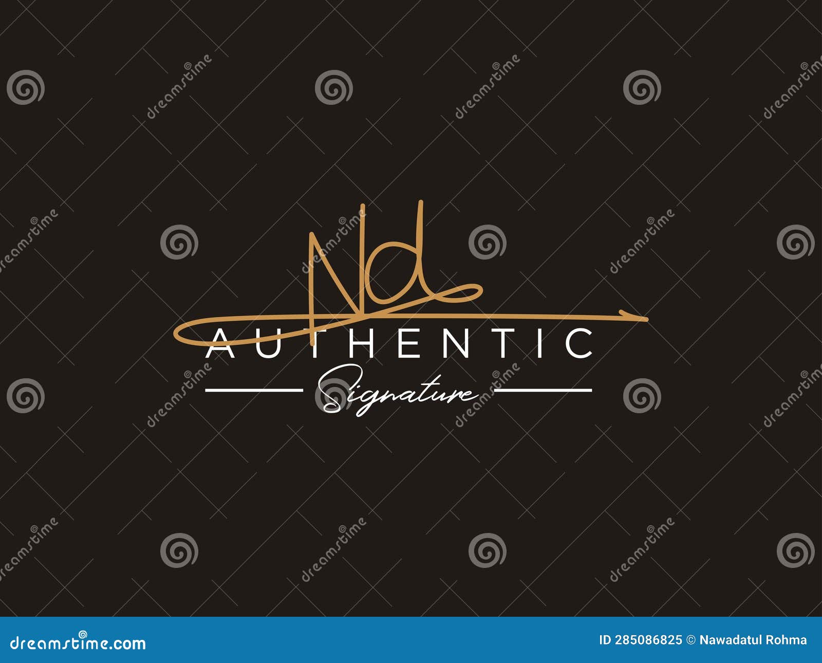 Letter ND Signature Logo Template Vector Stock Vector - Illustration of ...
