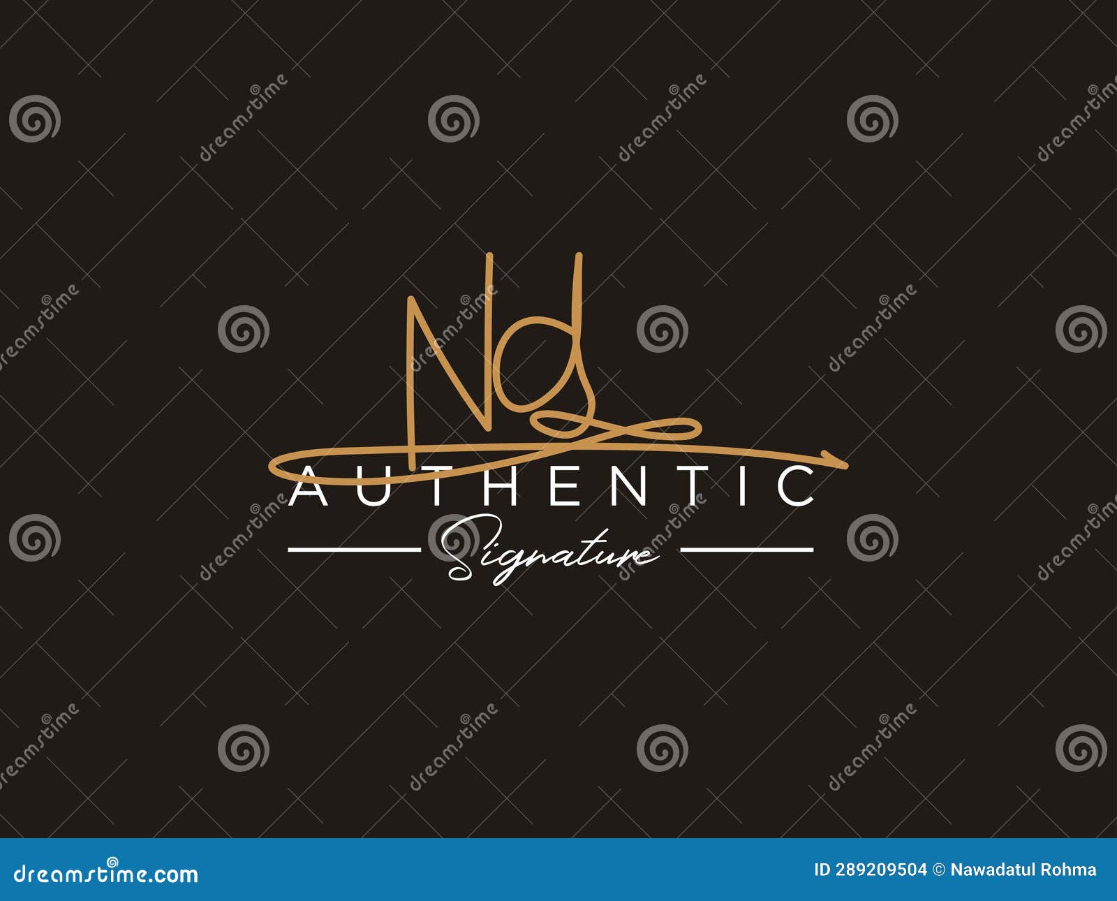 Letter ND Signature Logo Template Vector Stock Vector - Illustration of ...