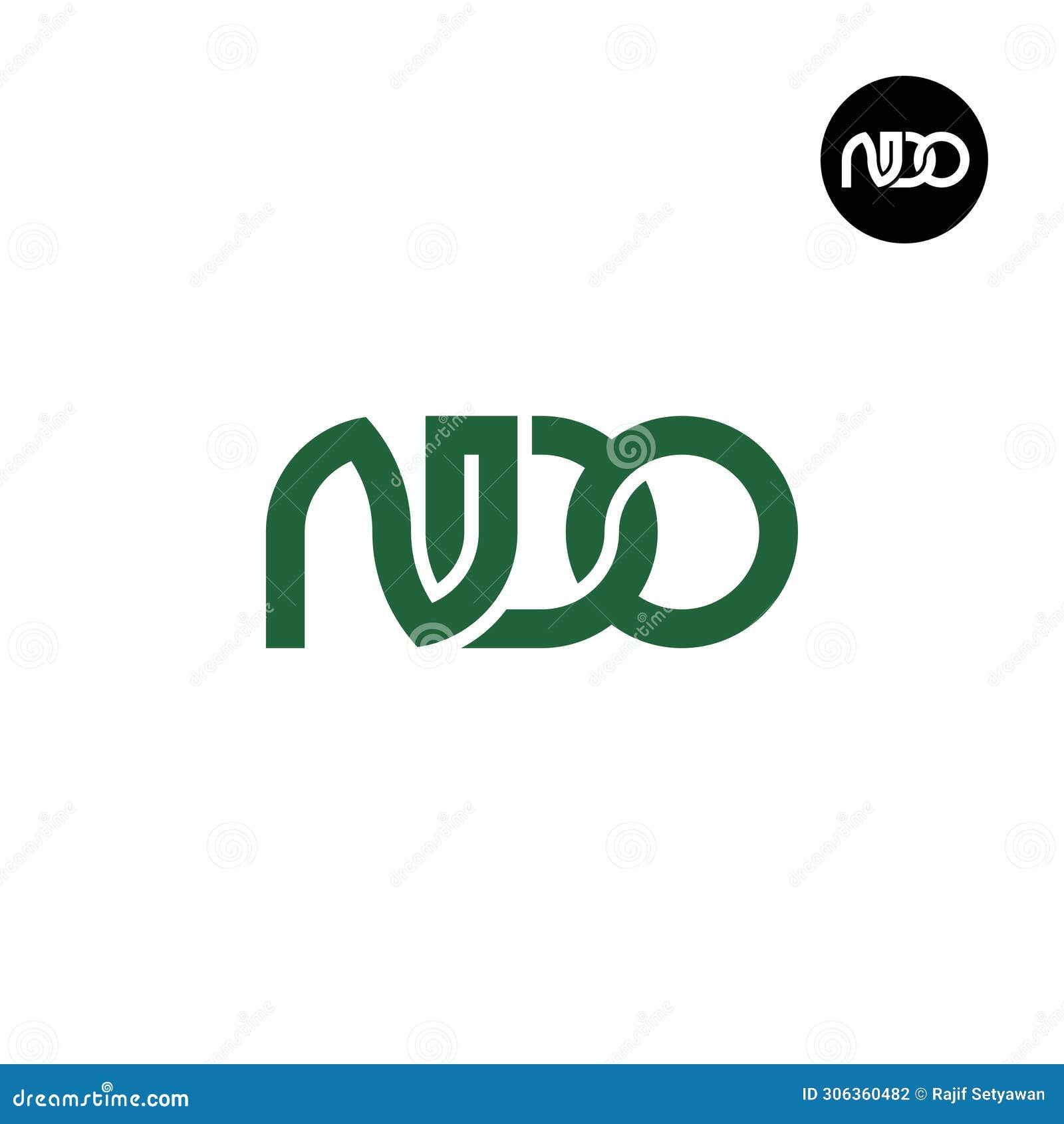 Letter NDO Monogram Logo Design Stock Vector - Illustration of company ...