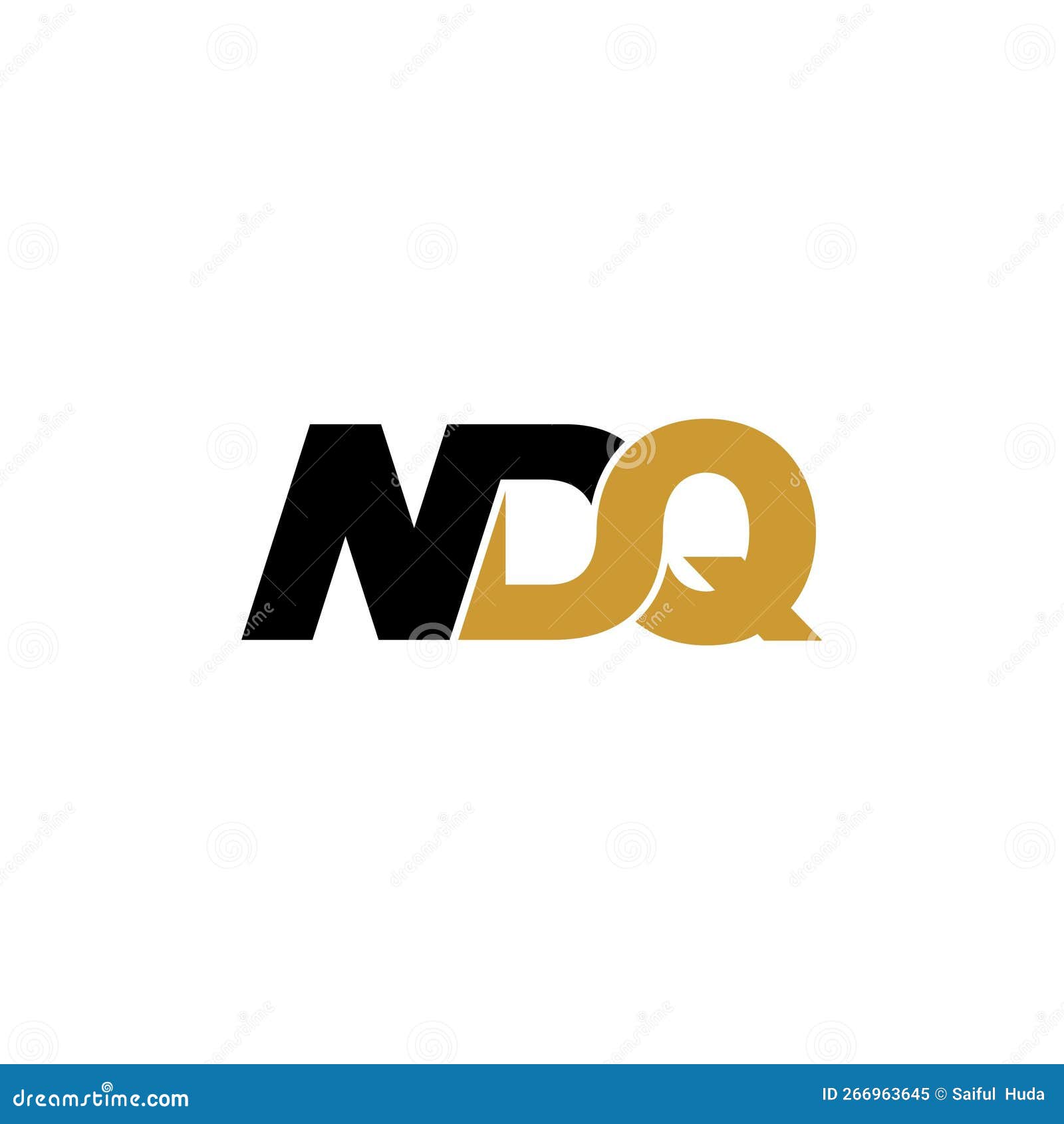 Letter NDQ Simple Monogram Logo Icon Design. Stock Vector ...