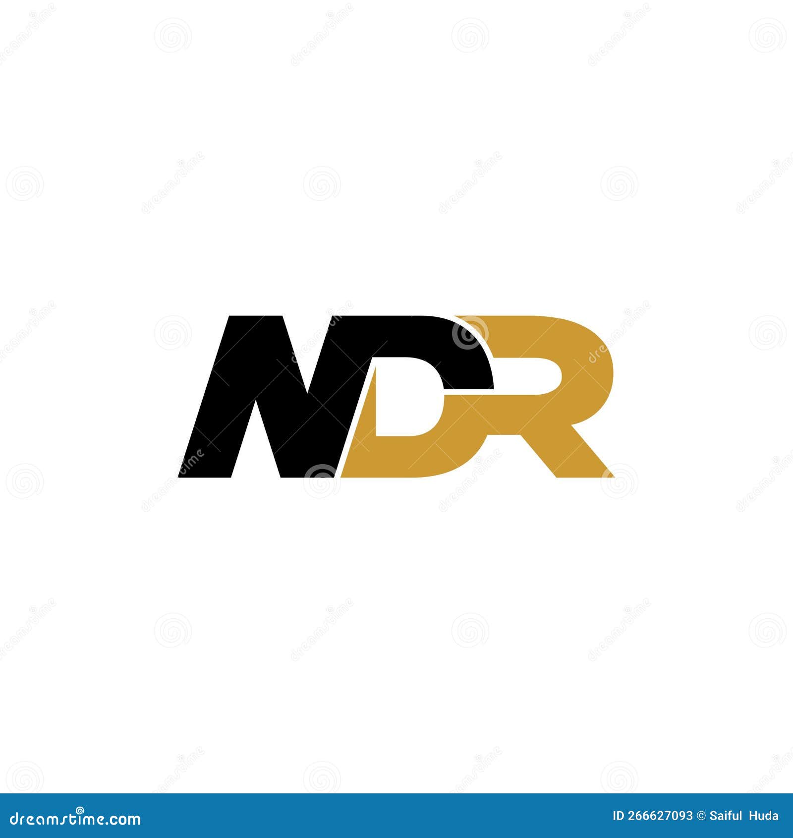 Letter NDR Simple Monogram Logo Icon Design. Stock Vector ...