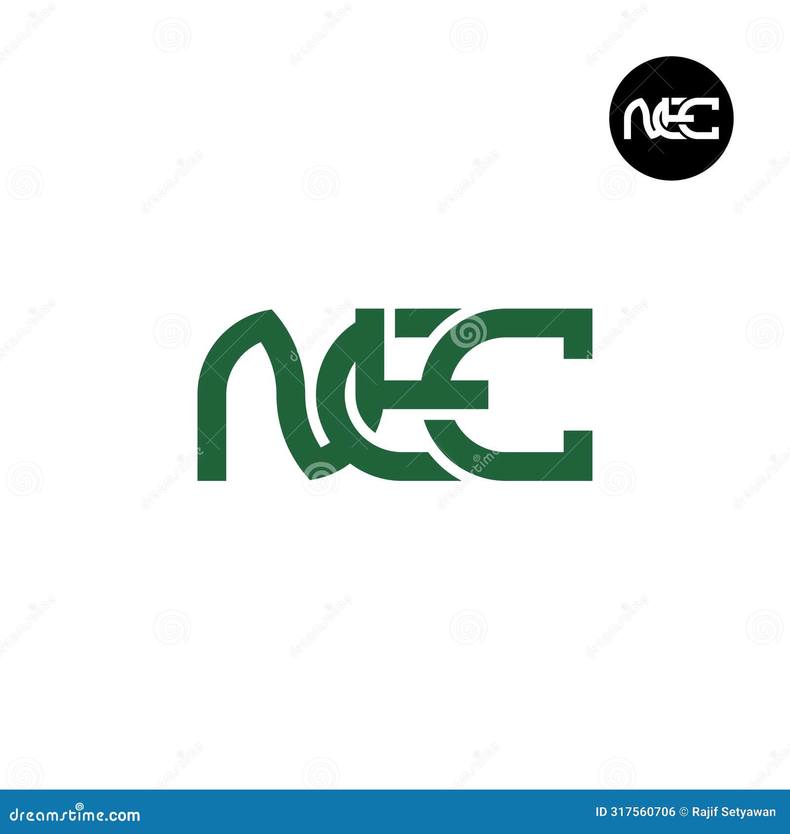 Letter NEC Monogram Logo Design Vector Illustration | CartoonDealer.com ...