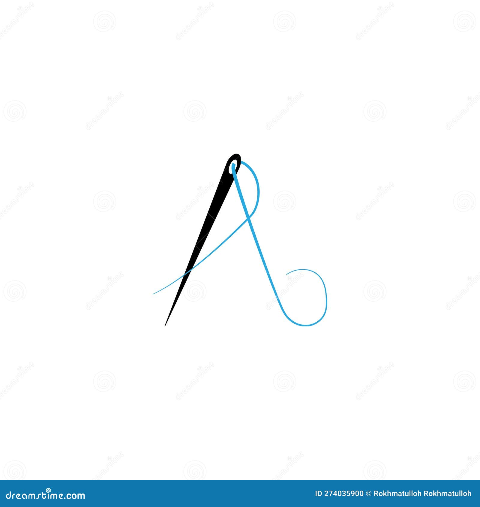Letter a Needle Logo Art Design Line Vector Illustration Stock Vector ...