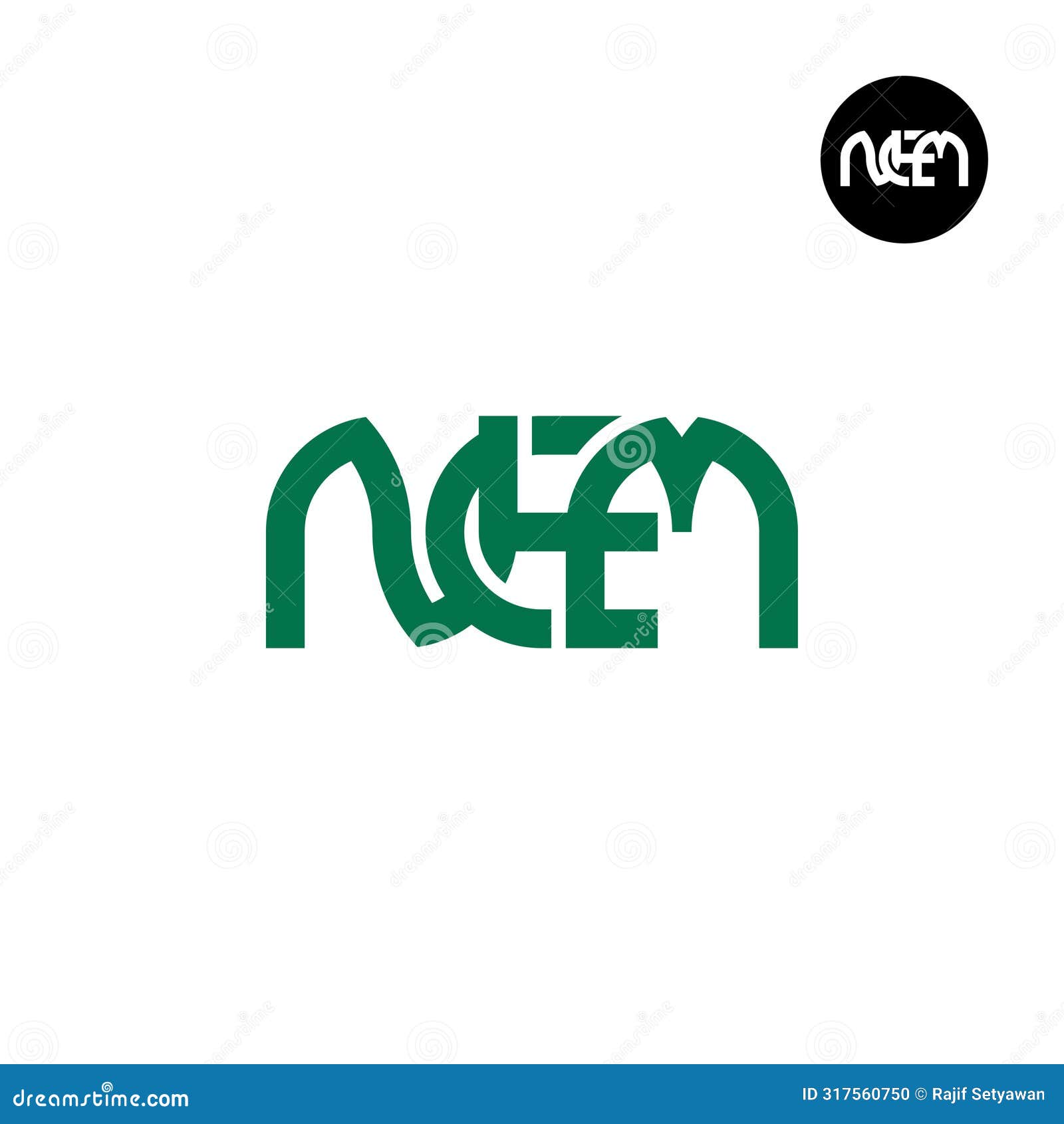 Letter NEM Monogram Logo Design Vector Illustration | CartoonDealer.com ...