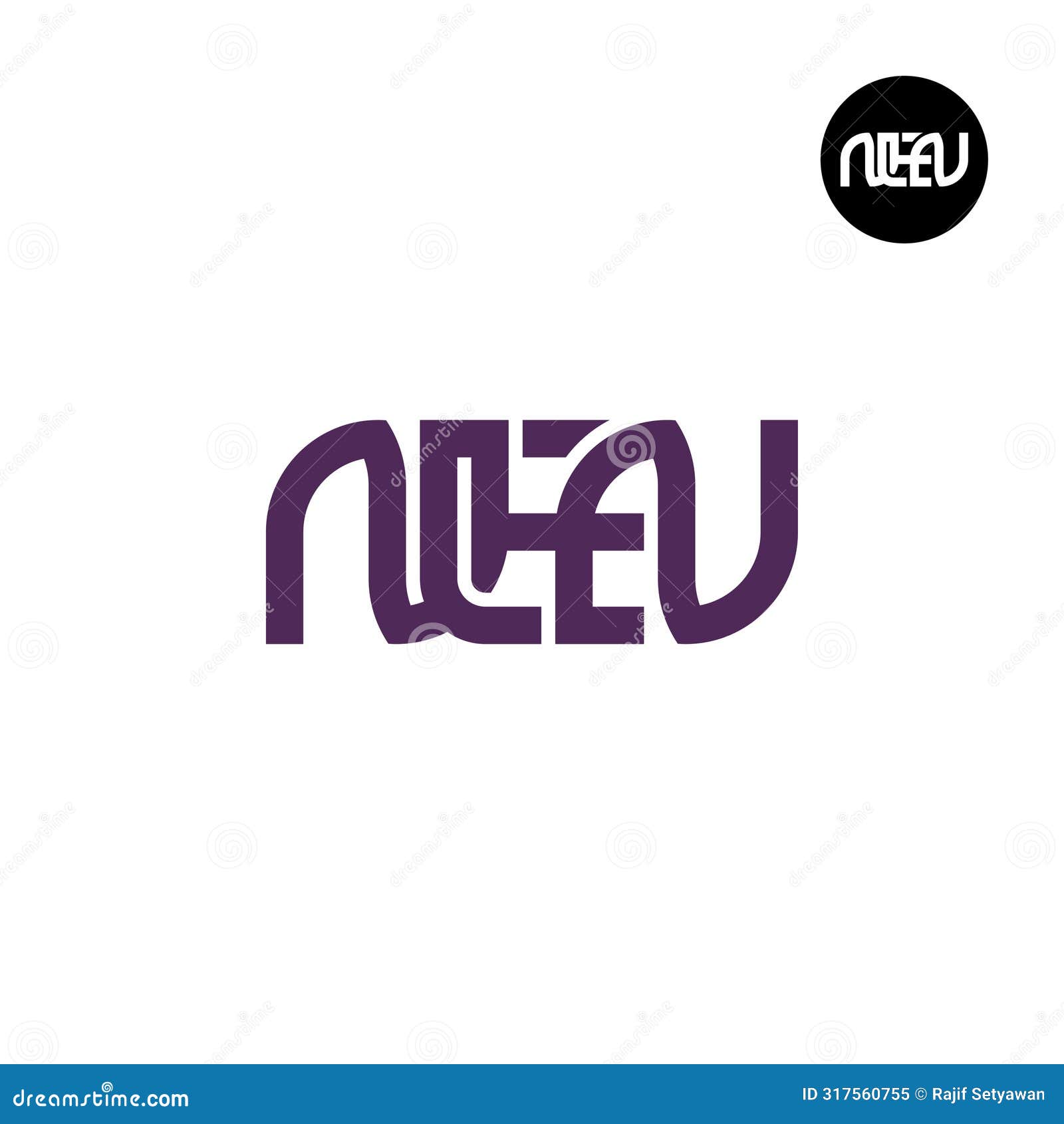 Letter NEN Monogram Logo Design Cartoon Vector | CartoonDealer.com ...