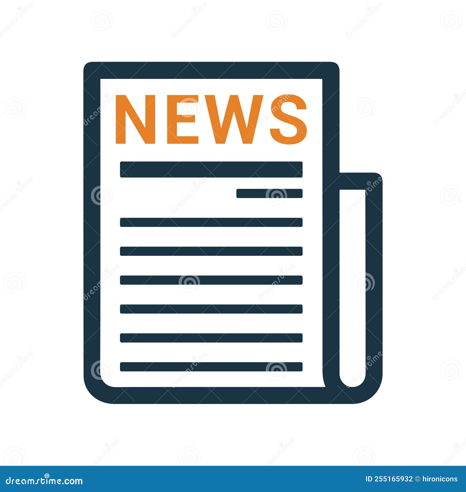 Letter, News, Newspaper Icon. Editable Vector Logo Stock Vector ...