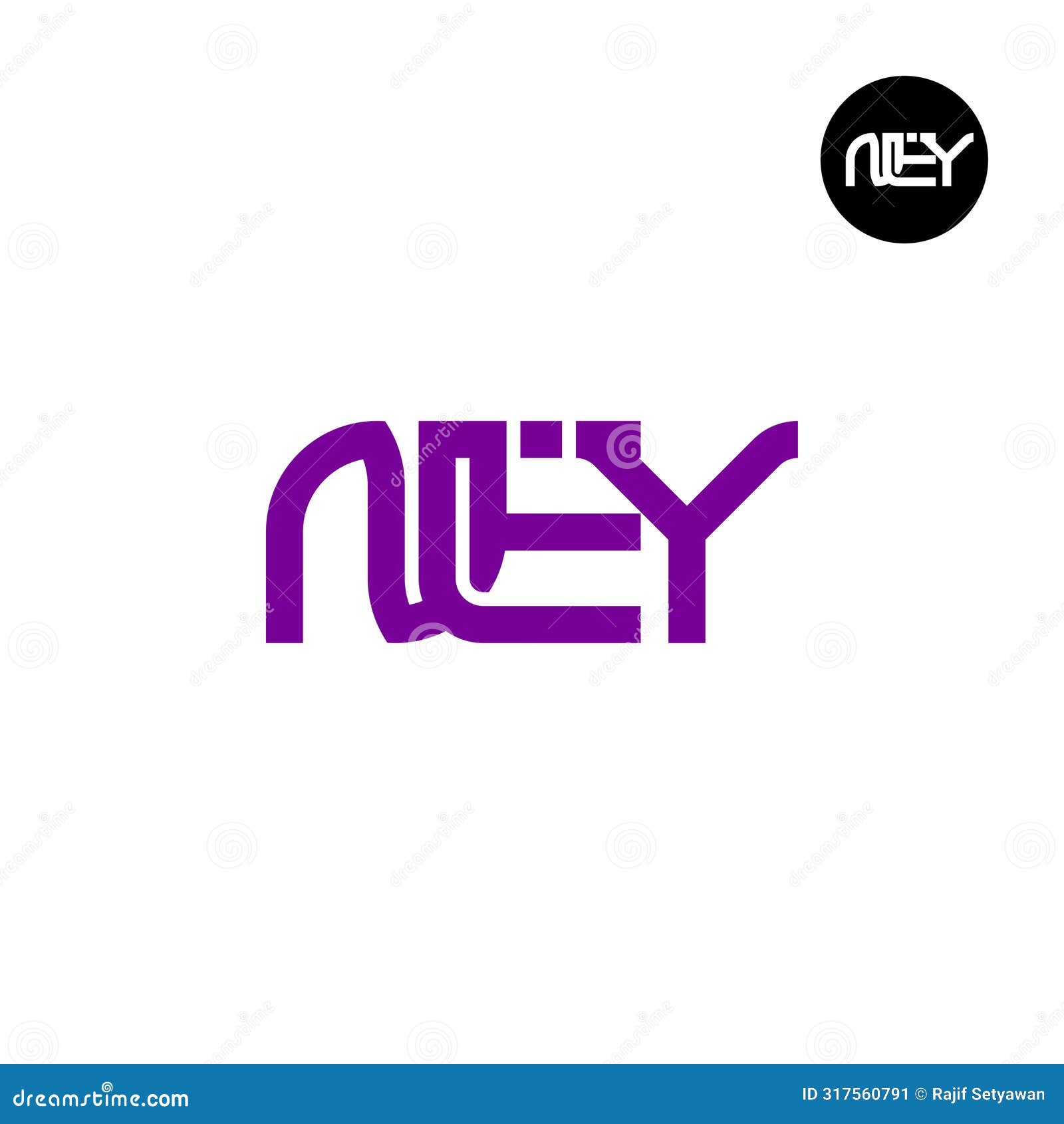 Letter NEY Monogram Logo Design Cartoon Vector | CartoonDealer.com ...