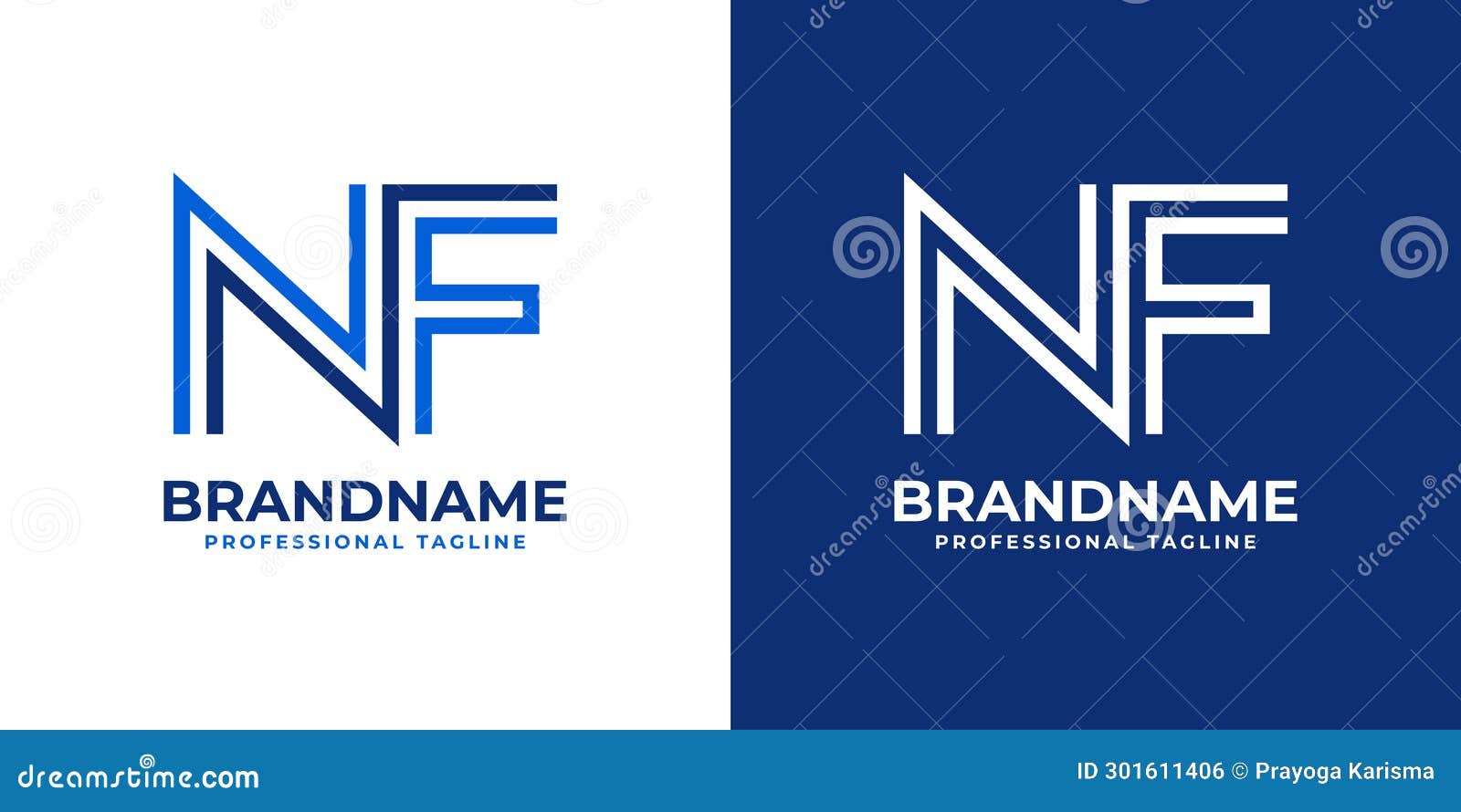 Letter NF Line Monogram Logo, Suitable for Business with NF or FN ...
