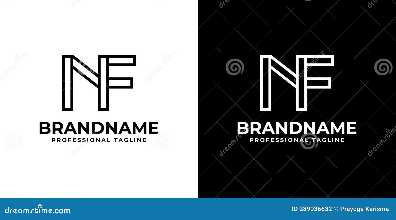 Letter NF Monogram Logo, Suitable For Any Business With NF Or FN ...